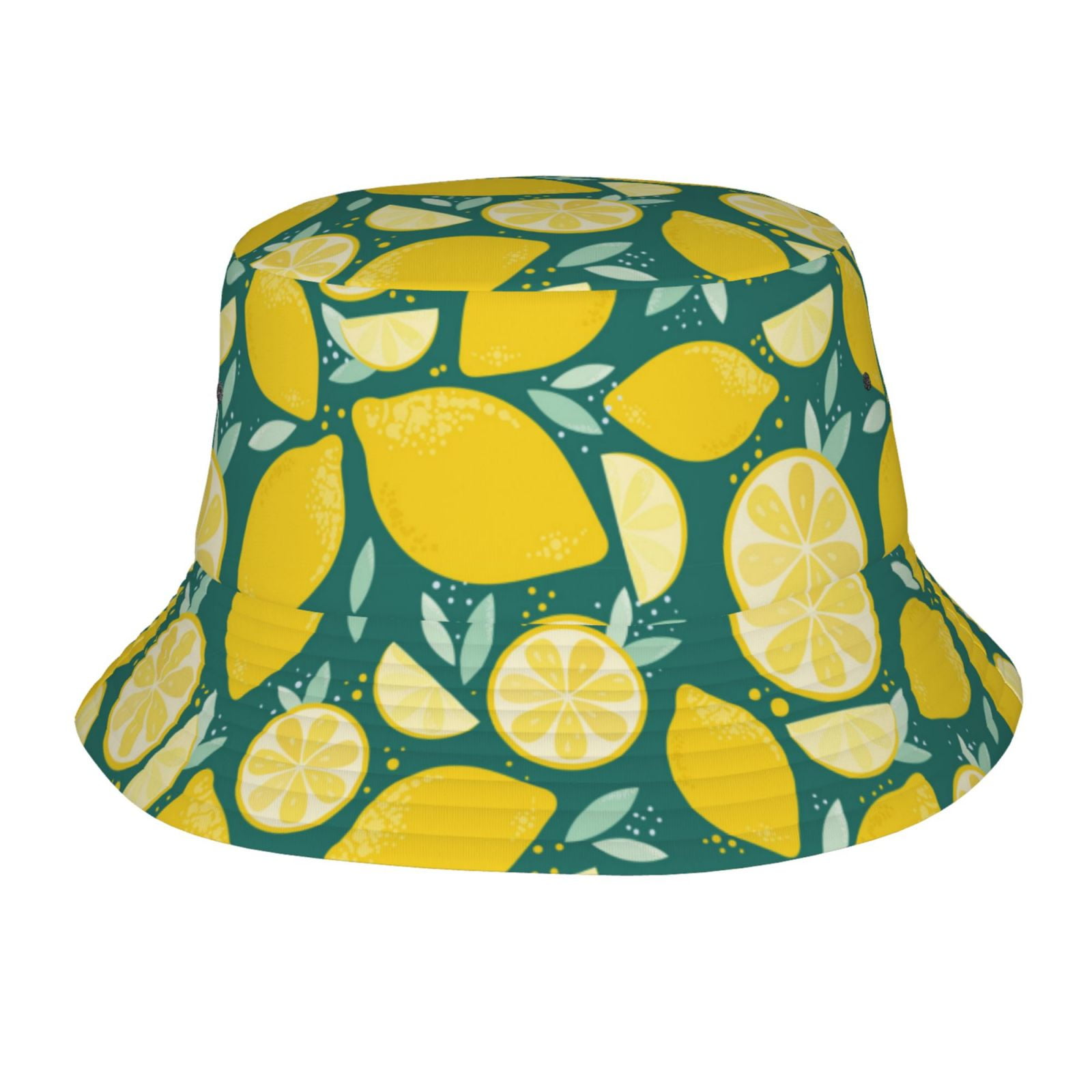 Bucket Hat for Men Women, cartoon Lemon leaves print Breathable Sun Hat ...