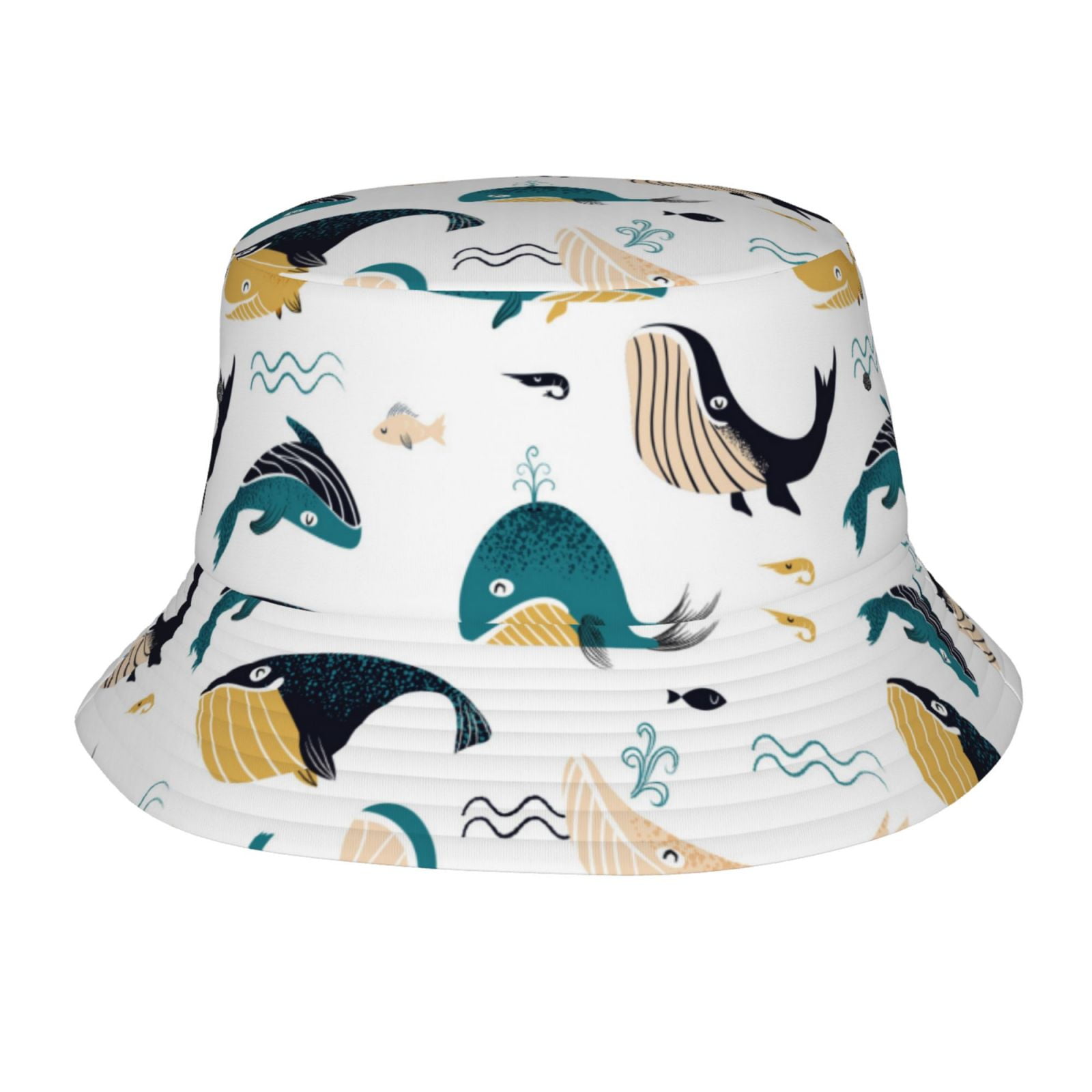 Bucket Hat for Men Women, funny whale Breathable Sun Hat Summer Beach ...