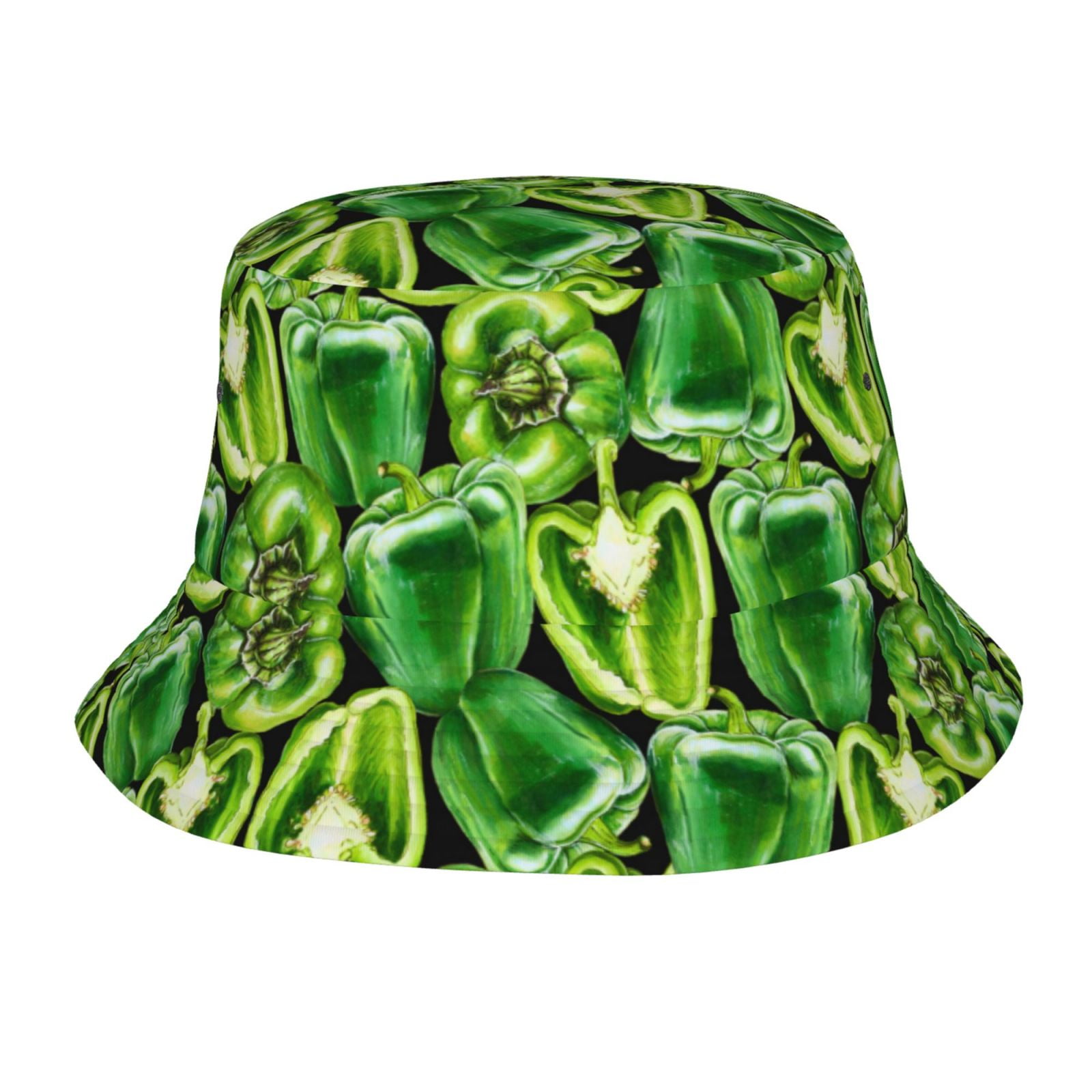 Bucket Hat for Men Women, green Bell Pepper funny Breathable Sun Hat ...