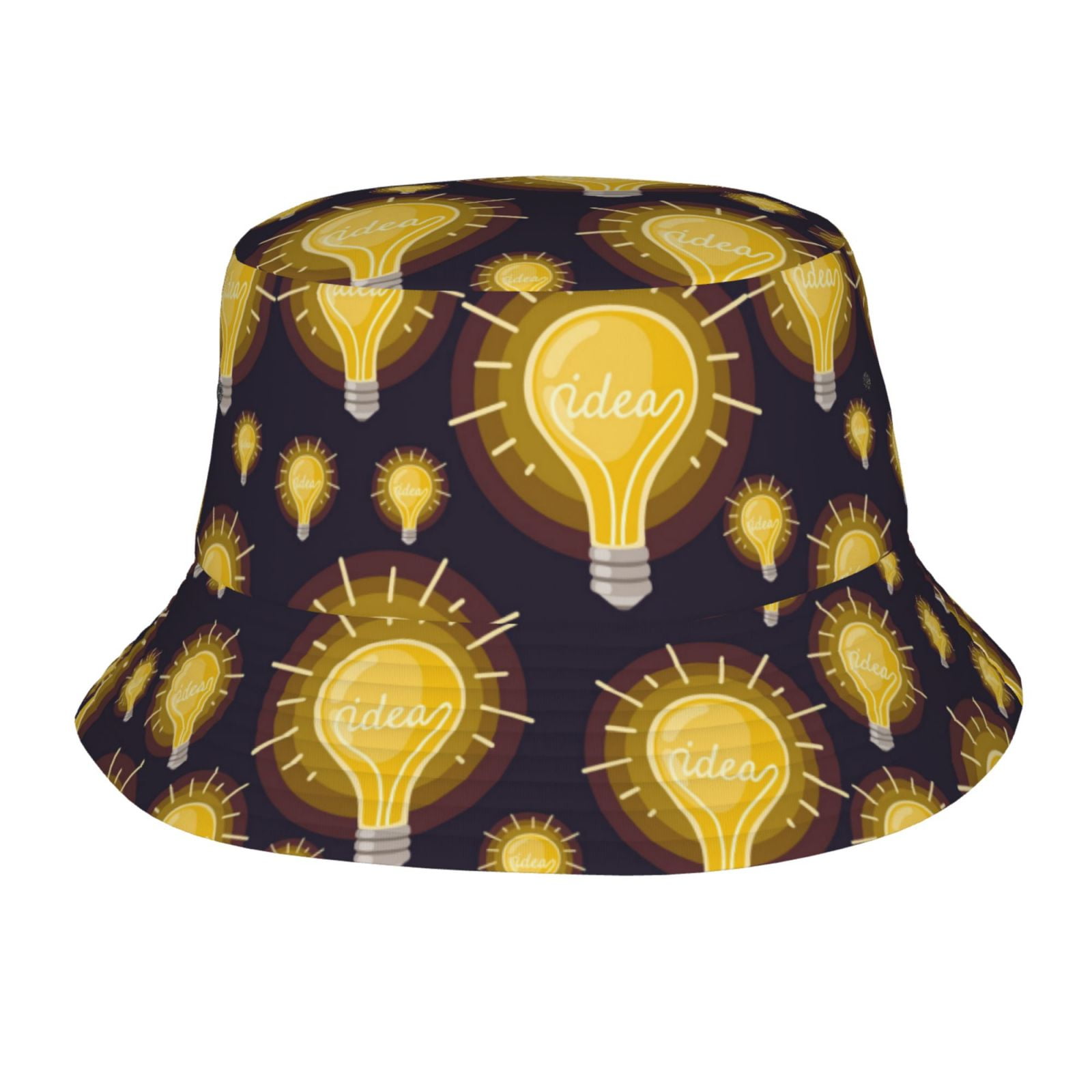 Bucket Hat for Men Women, ider Light Bulb Pattern Breathable Sun Hat ...