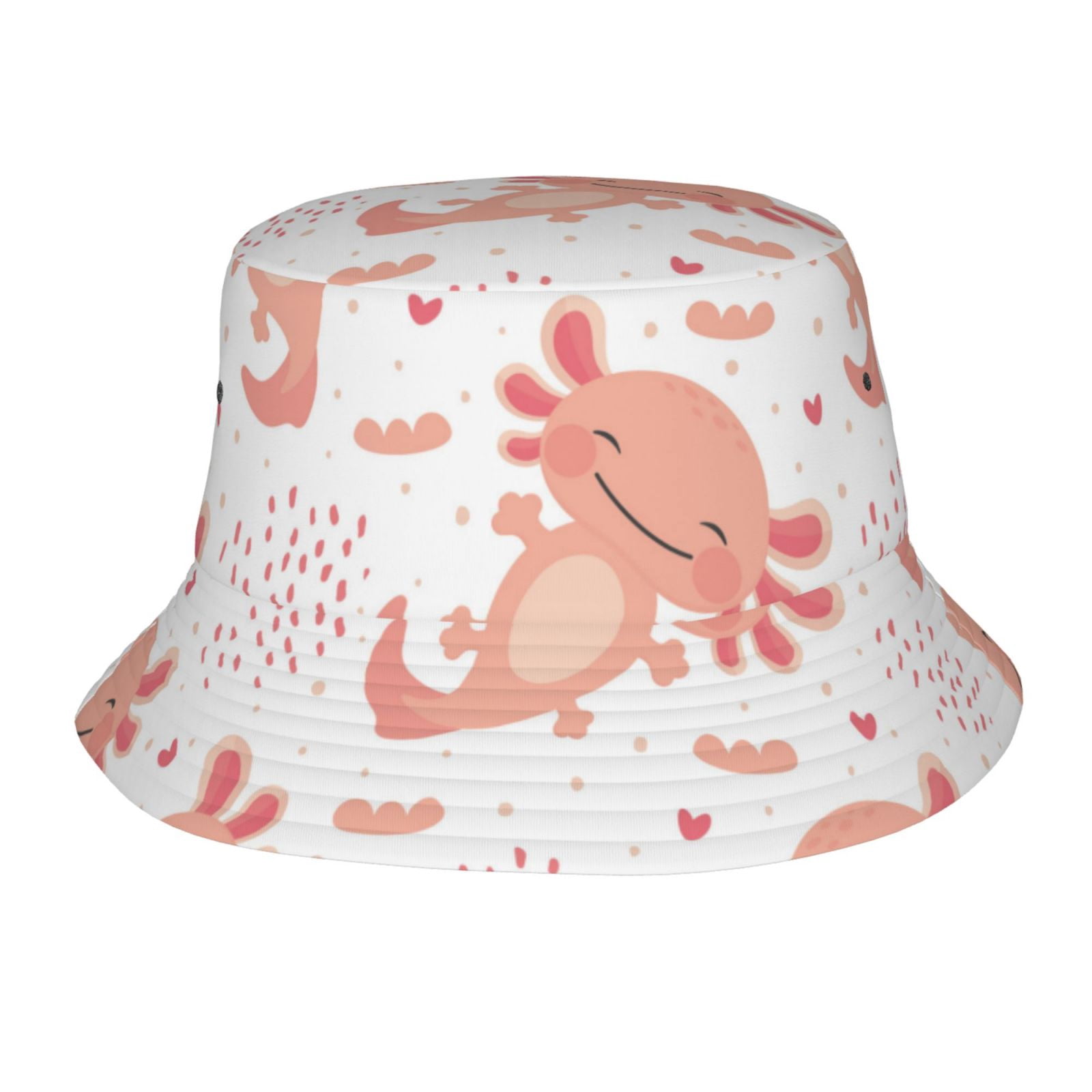 Bucket Hat for Men Women, kawaii axolotl cute cartoon Breathable Sun ...