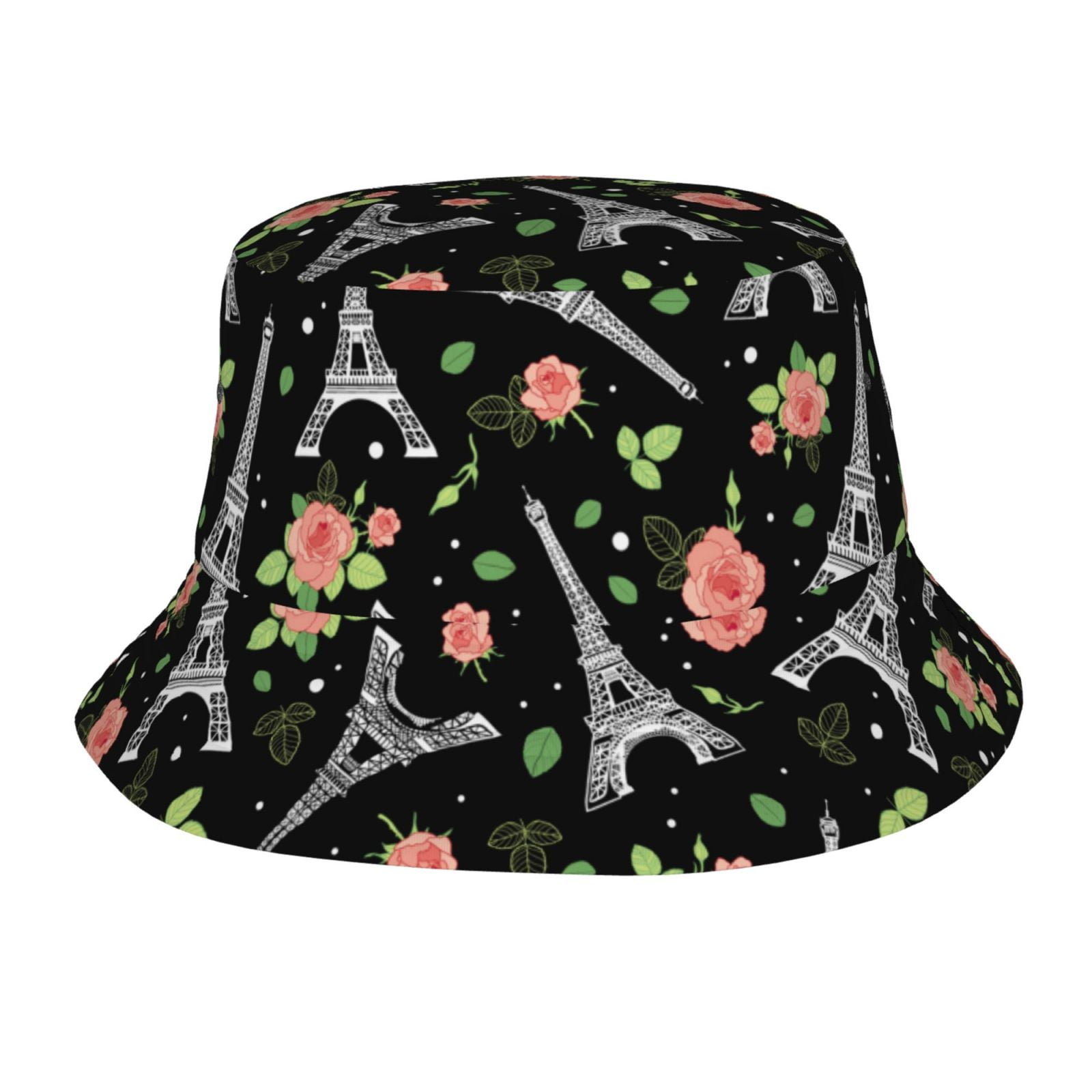Bucket Hat for Men Women, rose Eiffel Tower Breathable Sun Hat Summer Beach Hats, Fun Womens ...
