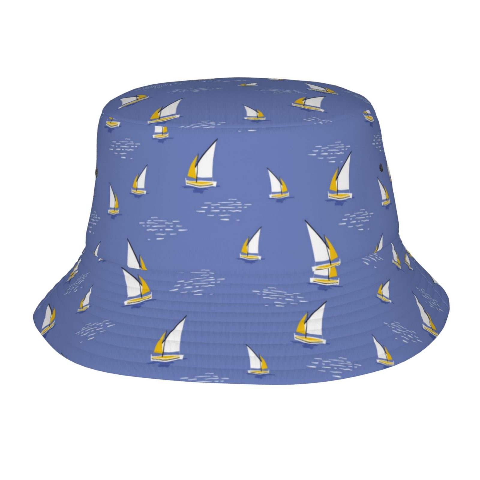 Bucket Hat for Men Women, sailing yachts ocean waves Breathable Sun Hat ...