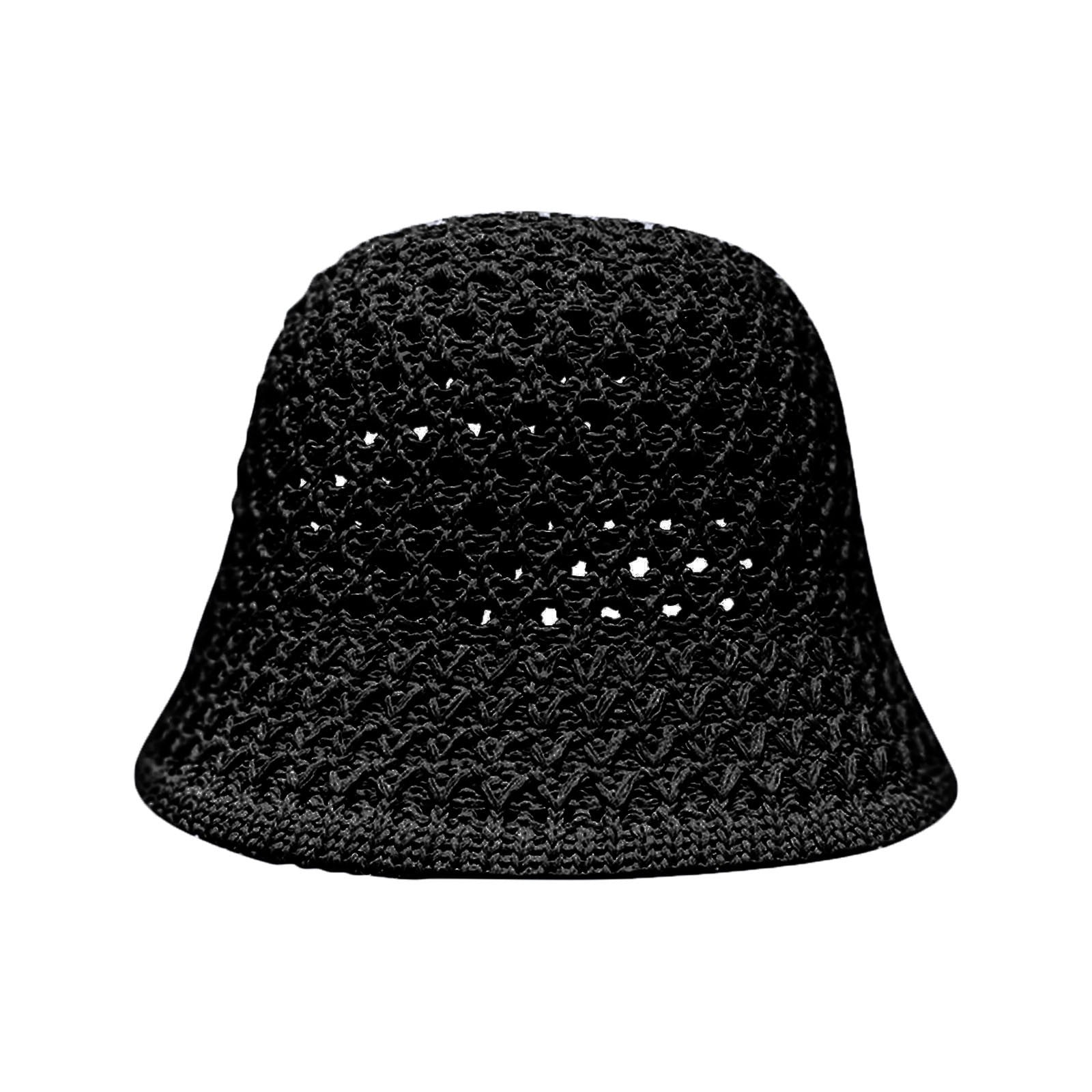 Bucket Hat Summer Mesh Buckets Hats for Women Sun Hat Hollow Out Simple ...
