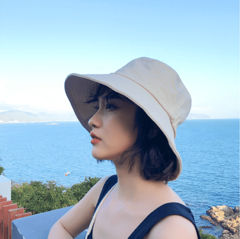 Summer Fishing Bucket Hat, Unisex Cotton Foldable Outdoor Cap for Travel Beach, Off-white ...