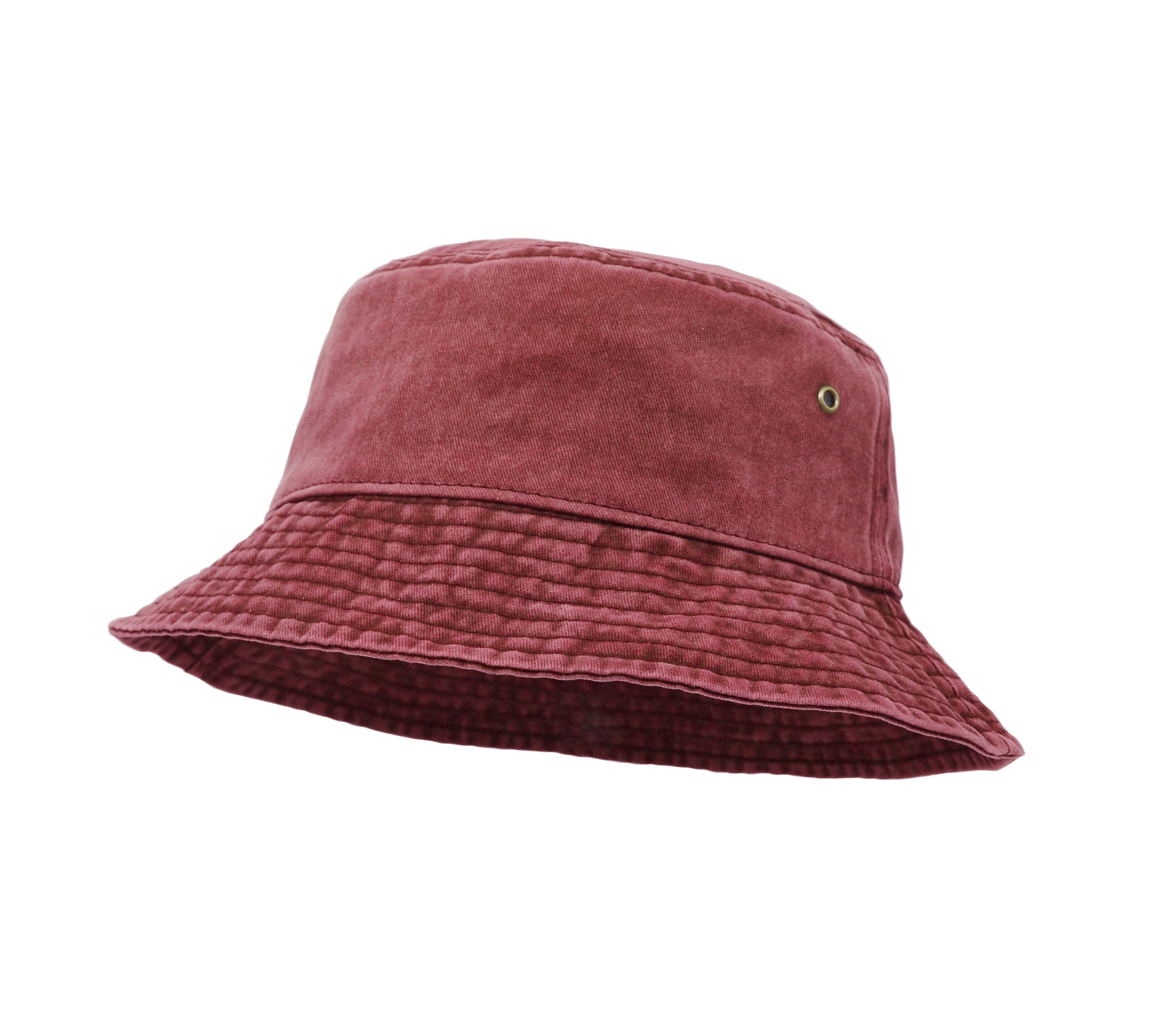 Bucket Hat, Wide Brim Washed Denim Cotton Outdoor Sun Hat Flat Top Cap ...