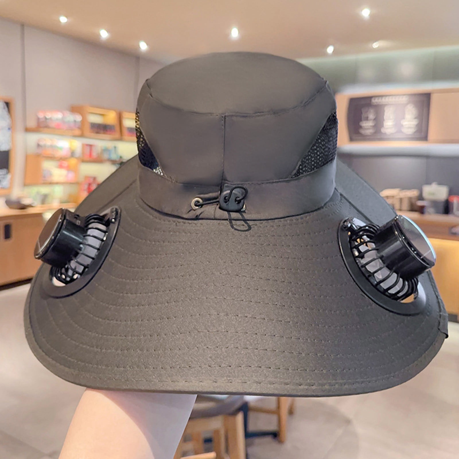 Bucket Hat for Men Hat with Fans Solar Power Solar UPF 5+ Sun ...