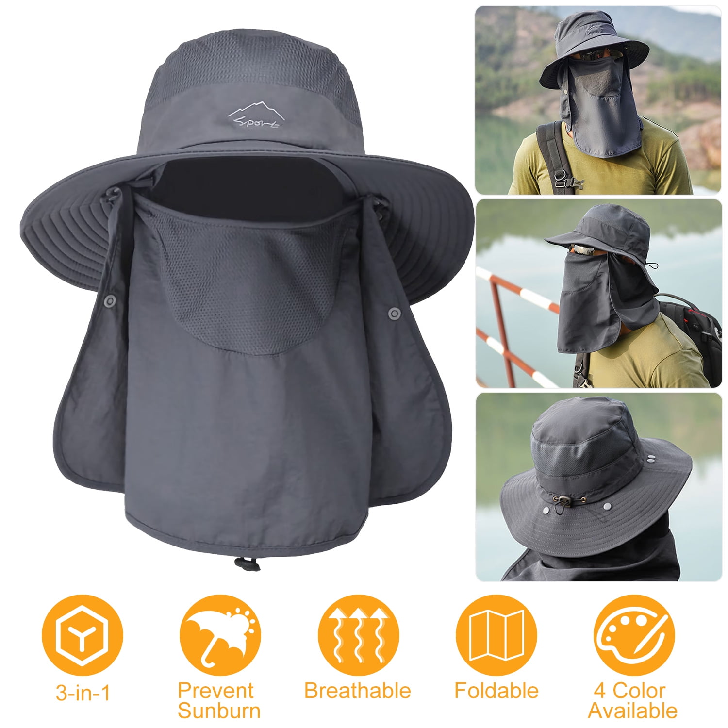 Bucket Hat for Outdoor, iMounTEK Wide Brim Breathable Unisex Hat ...