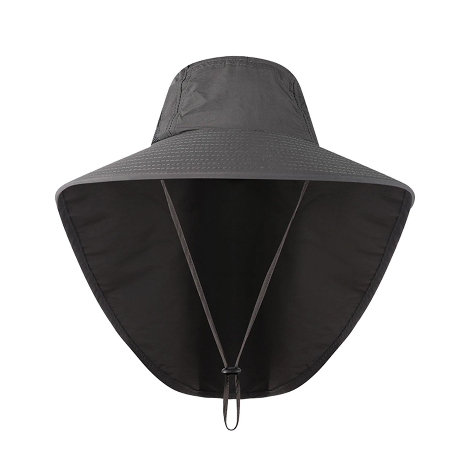 Bucket Hat with Neck Flap Wide Brim Quick Drying Ear Neck Cover for ...