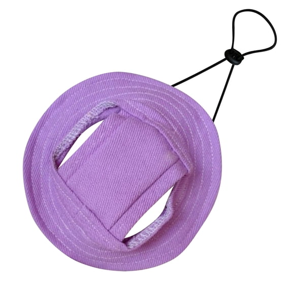 Bucket Hats for Dogs Summer Round Brim Pet Hat with Ear Holes Neck ...