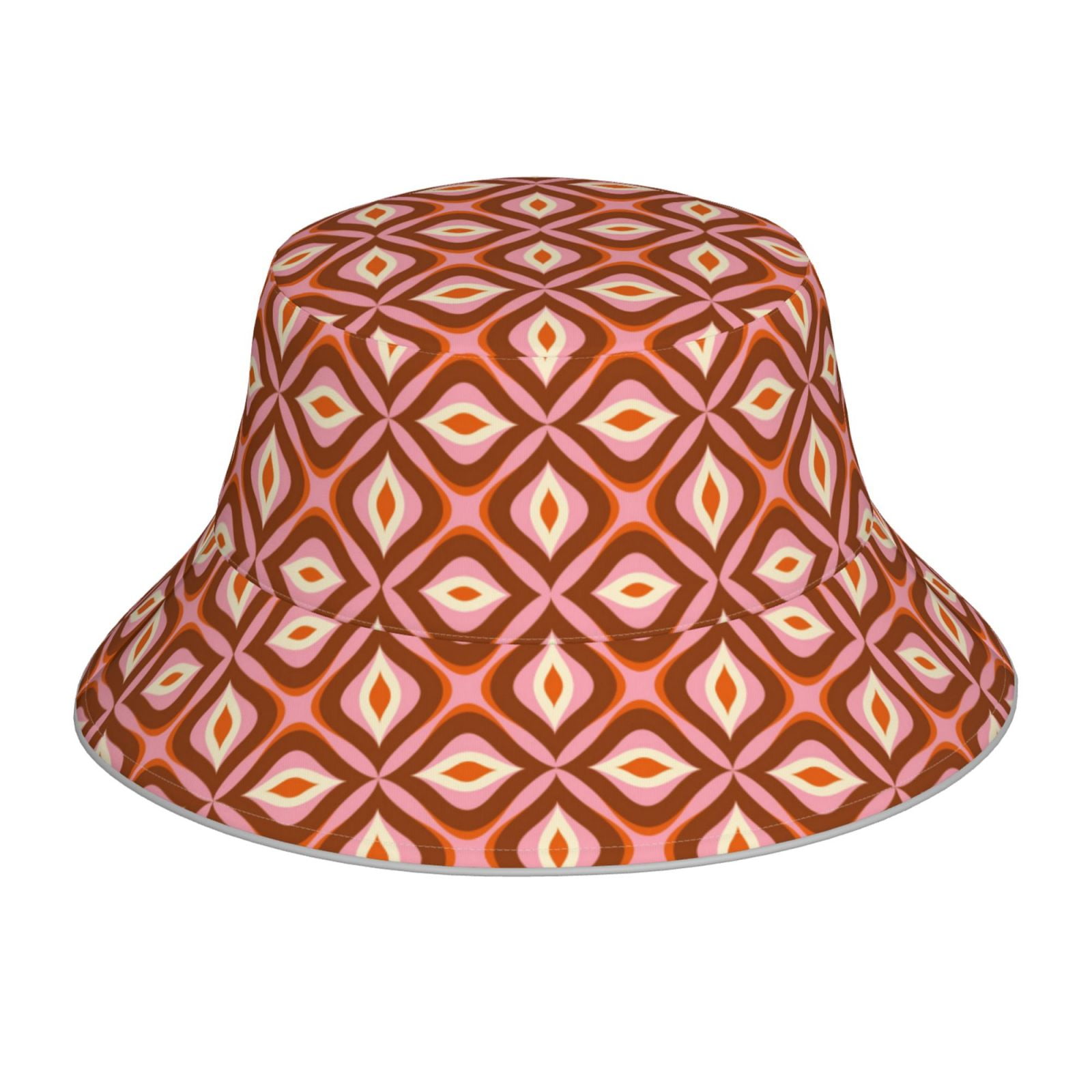Bucket Hats for Men Woman - 70s Retro Style Reversible Reflective-Brim ...