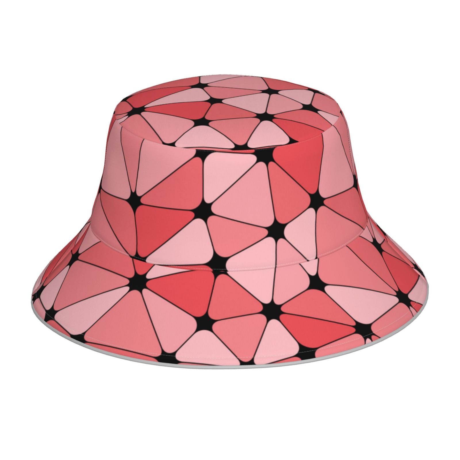 Bucket Hats for Men Woman - Abstract red pattern Reflective-Brim ...