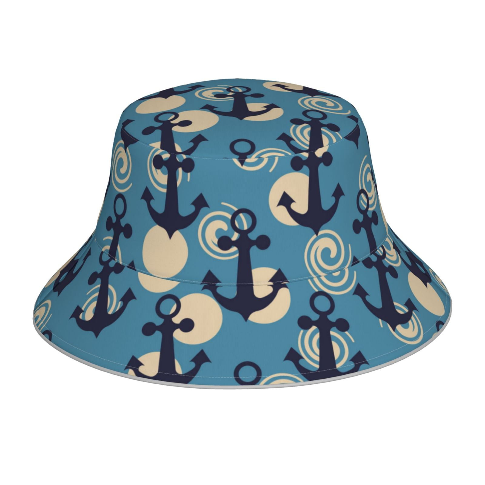 Bucket Hats for Men Woman - Anchors A Reversible Reflective-Brim Beach ...