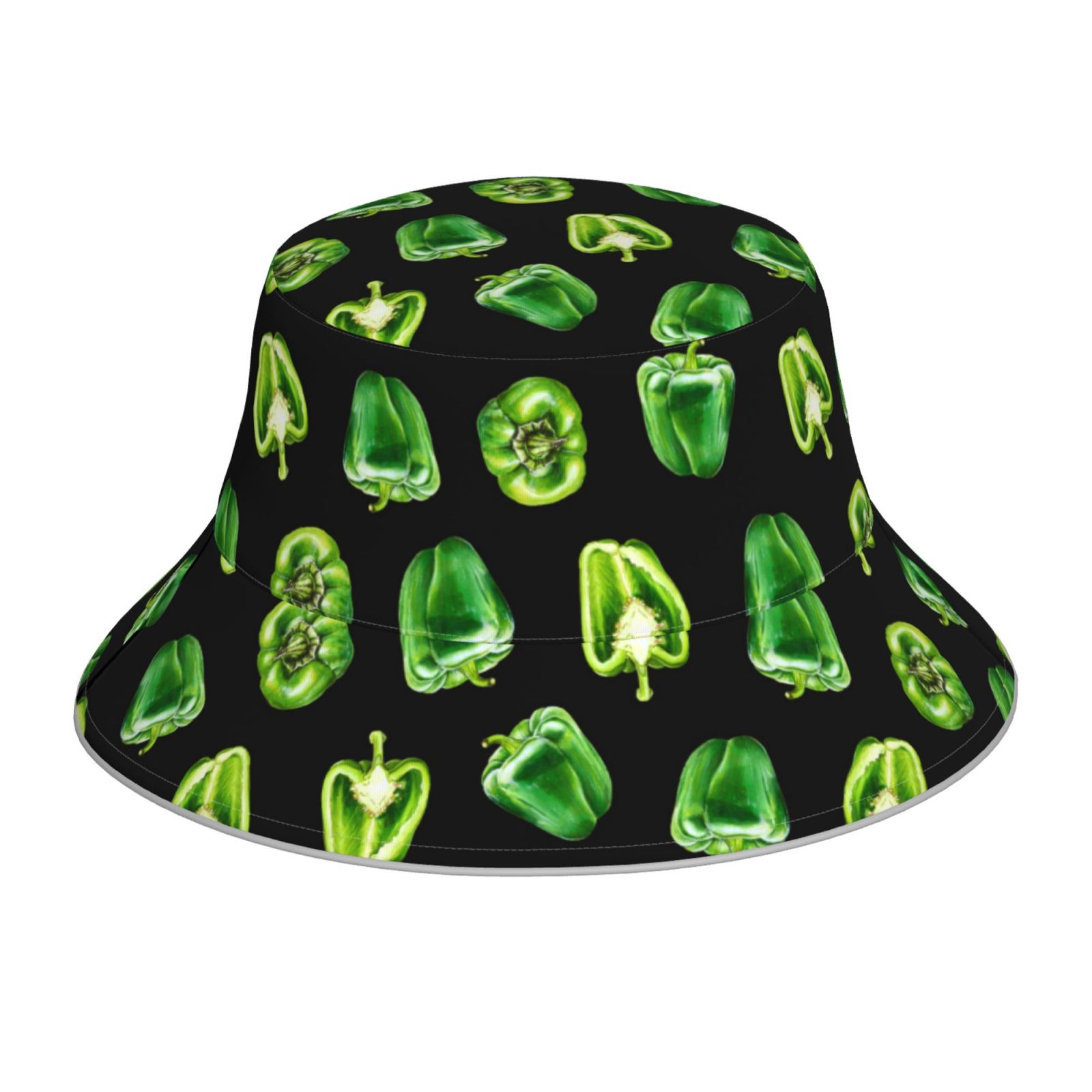 Bucket Hats for Men Woman - Bell Pepper green Reversible Reflective ...
