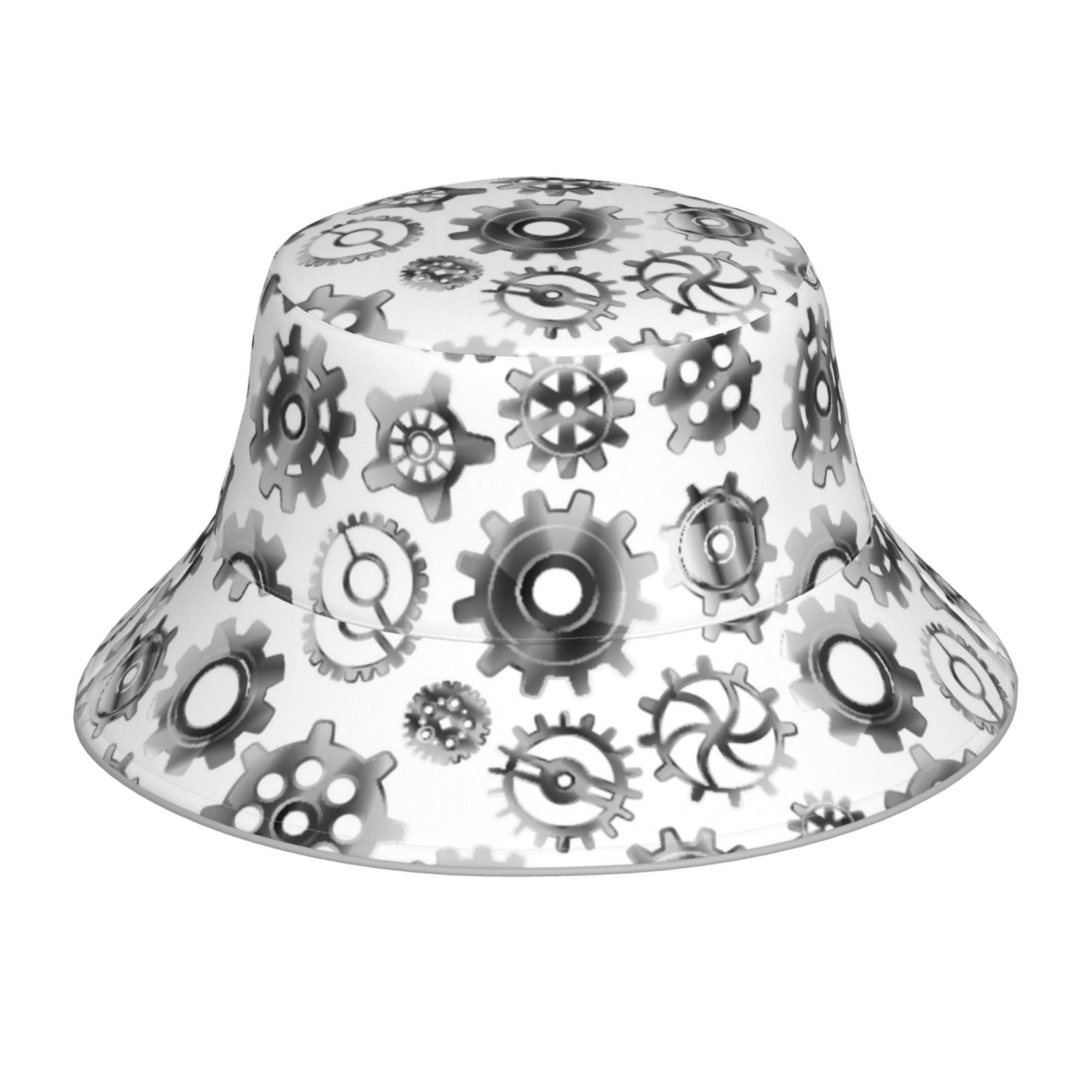 Bucket Hats for Men Woman - Bike gear Pattern Sparkling Reversible ...