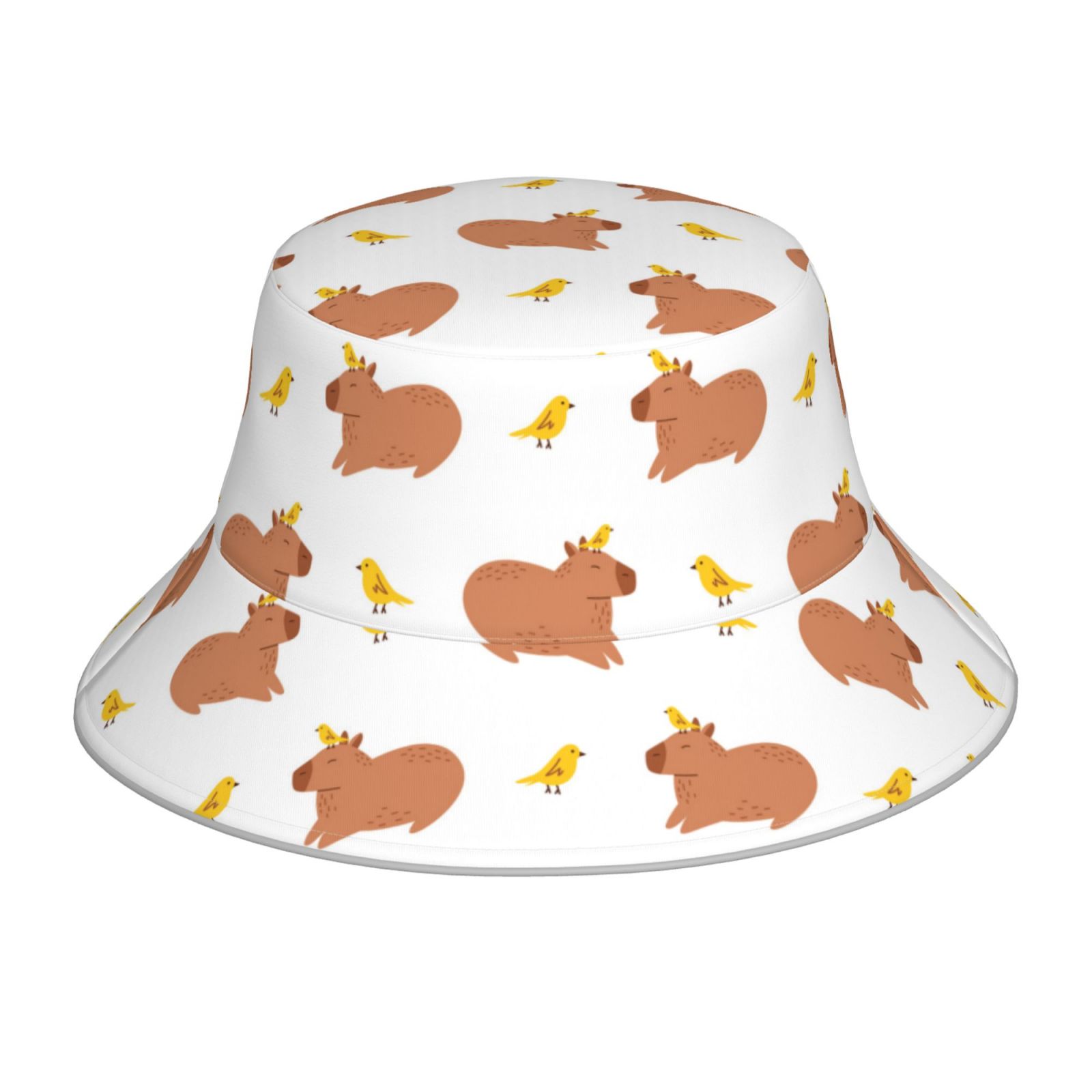 Bucket Hats for Men Woman - Bird Capybaras Print Reversible Reflective ...
