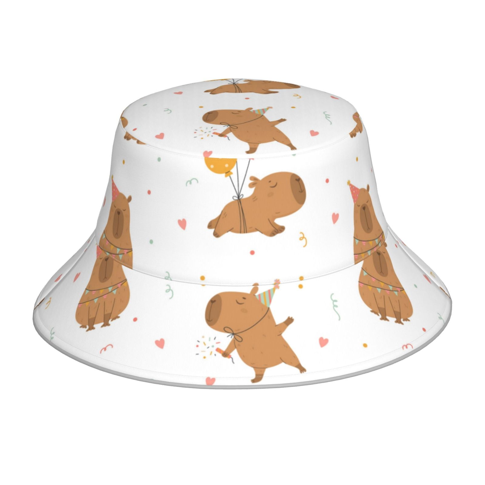 Bucket Hats for Men Woman - Capybaras Birthday Reversible Reflective ...
