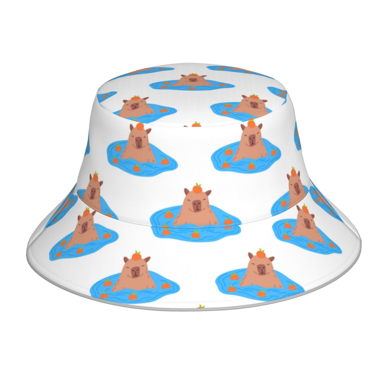 Bucket Hats for Men Woman - Capybaras Cartoon Reversible Reflective ...