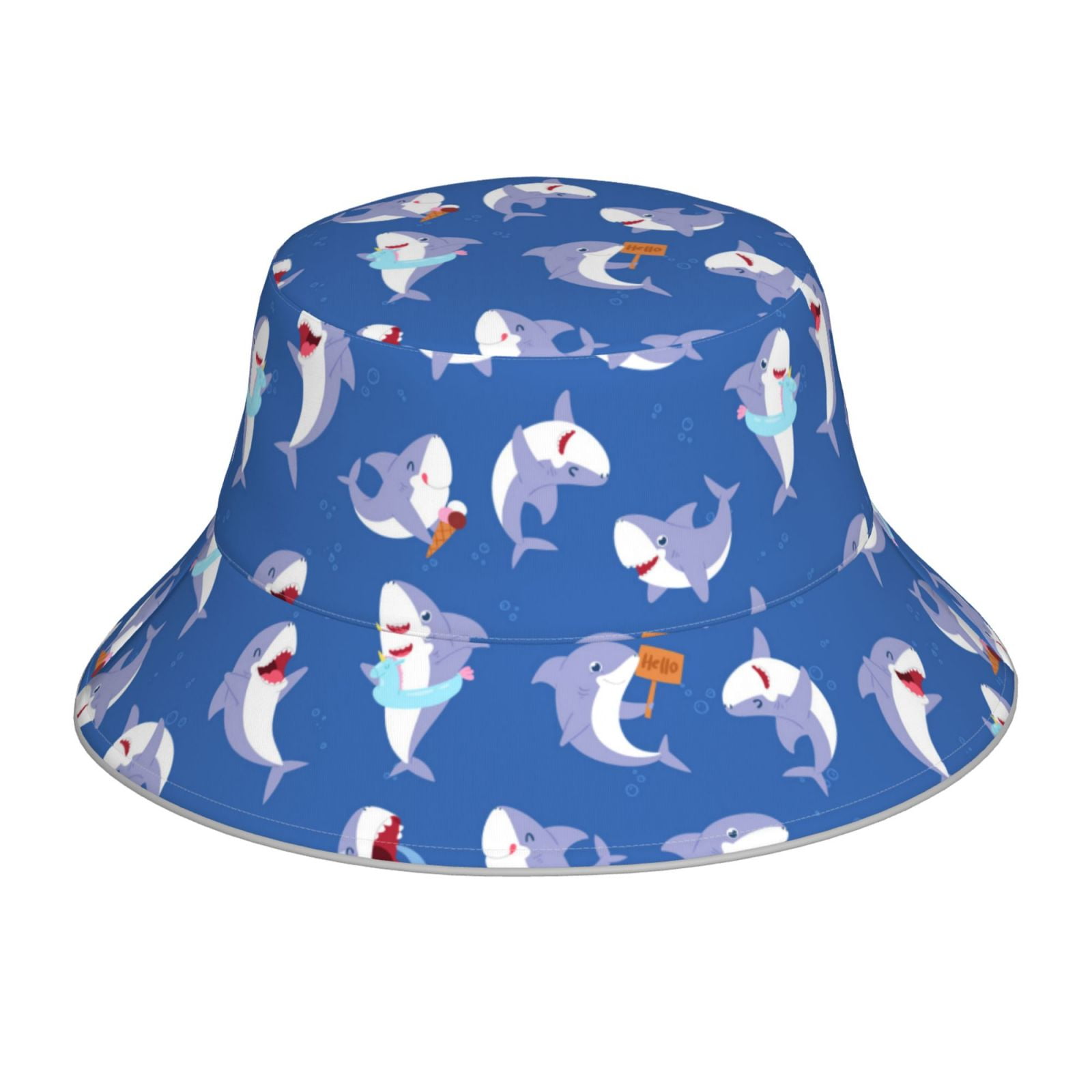Bucket Hats for Men Woman - Cartoon Funny Happy Cute Smiling Reversible ...