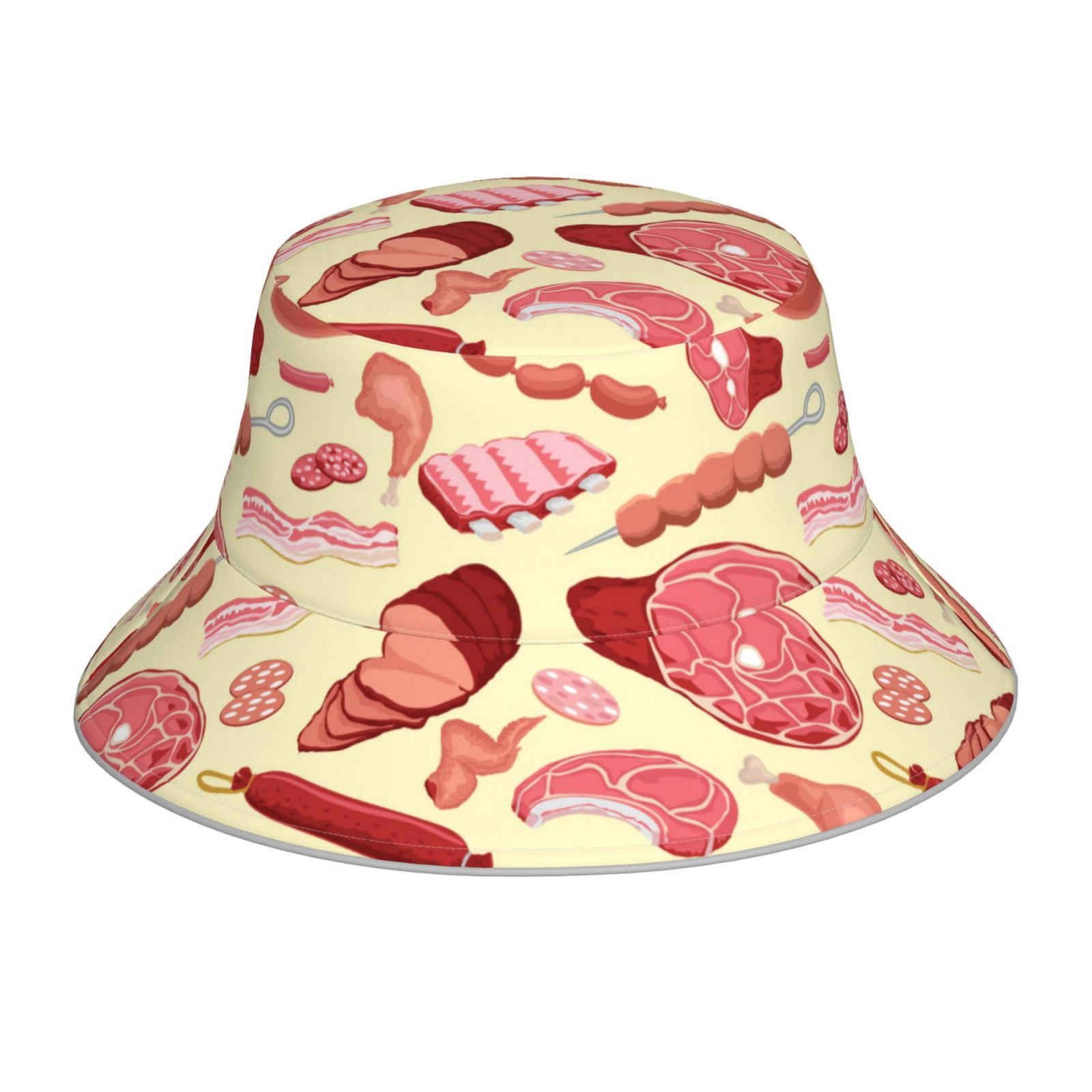 Bucket Hats for Men Woman - Chicken Wings Turkey Salami Print ...