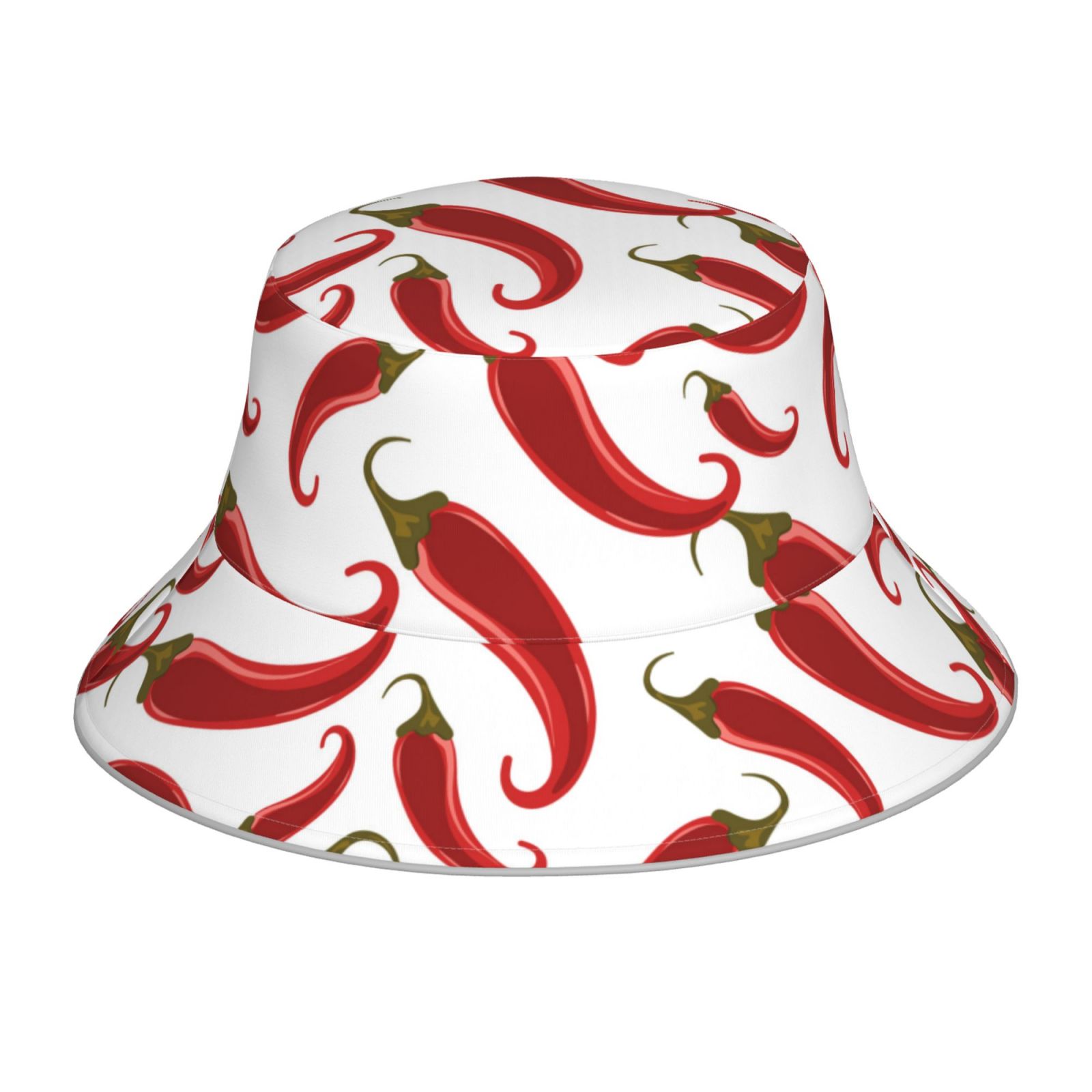 Bucket Hats for Men Woman - Chili Pepper red Reversible Reflective-Brim ...