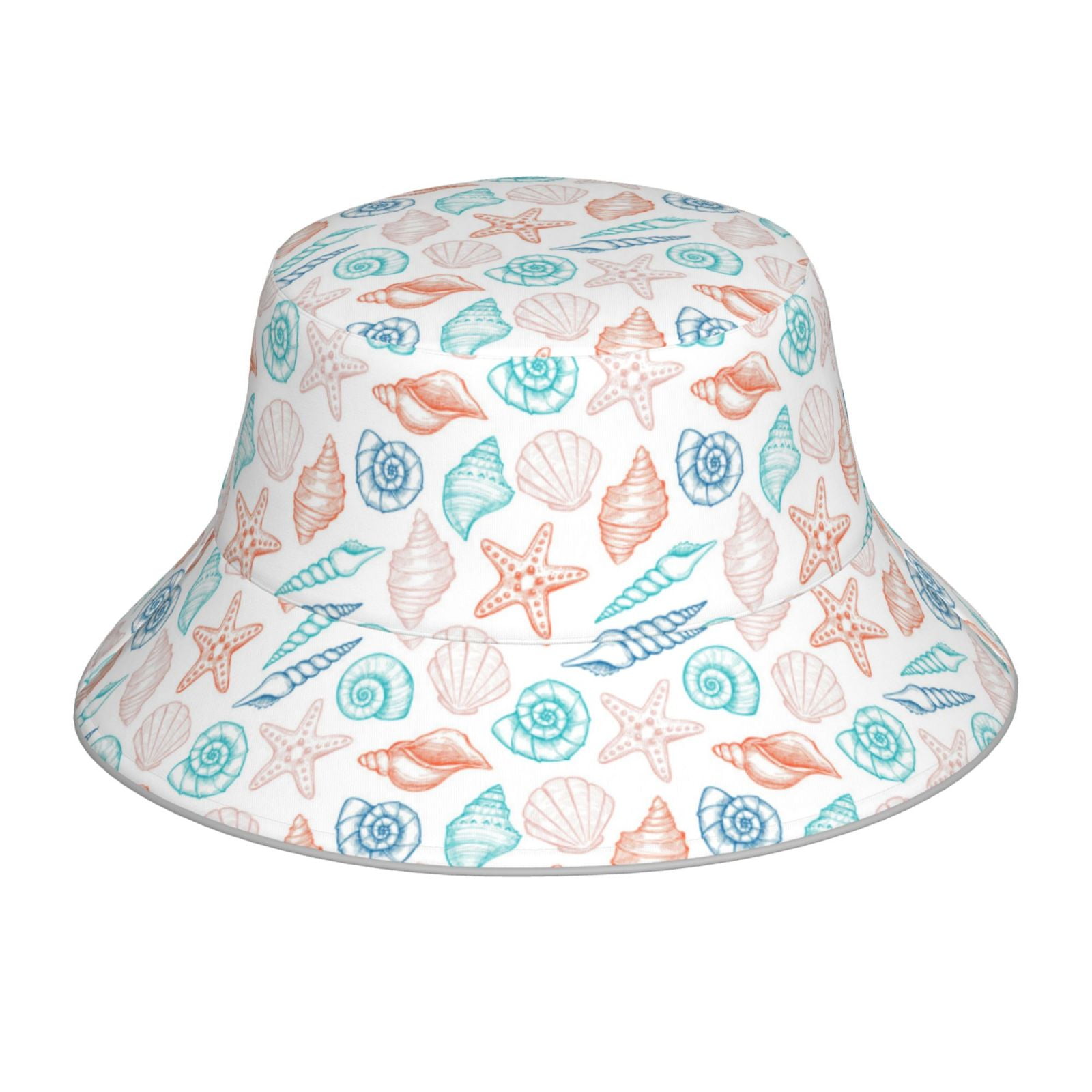 Bucket Hats for Men Woman - Colorful Seashells1 Reversible Reflective ...