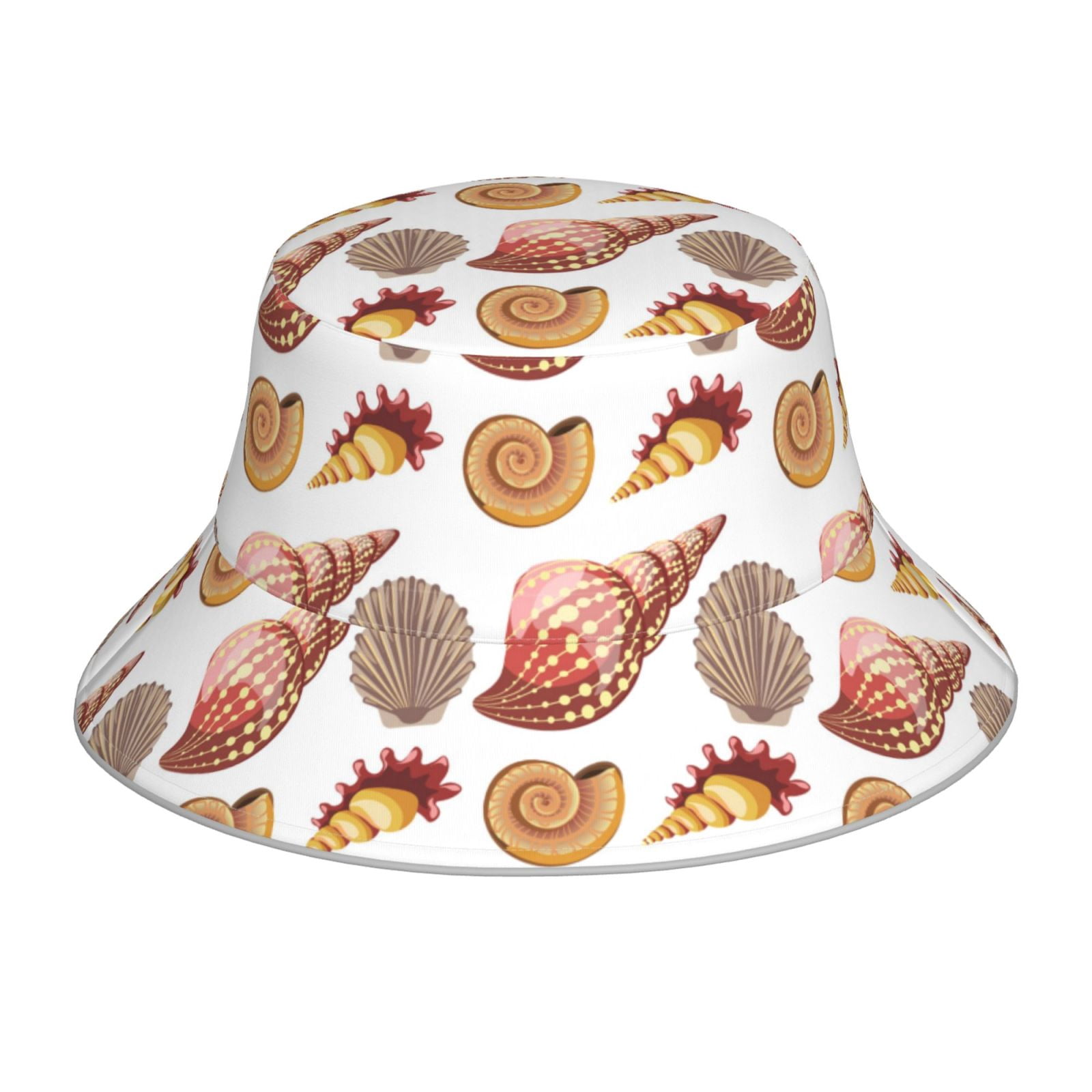 Bucket Hats for Men Woman - Conch Shells Print No.9043 Reversible ...