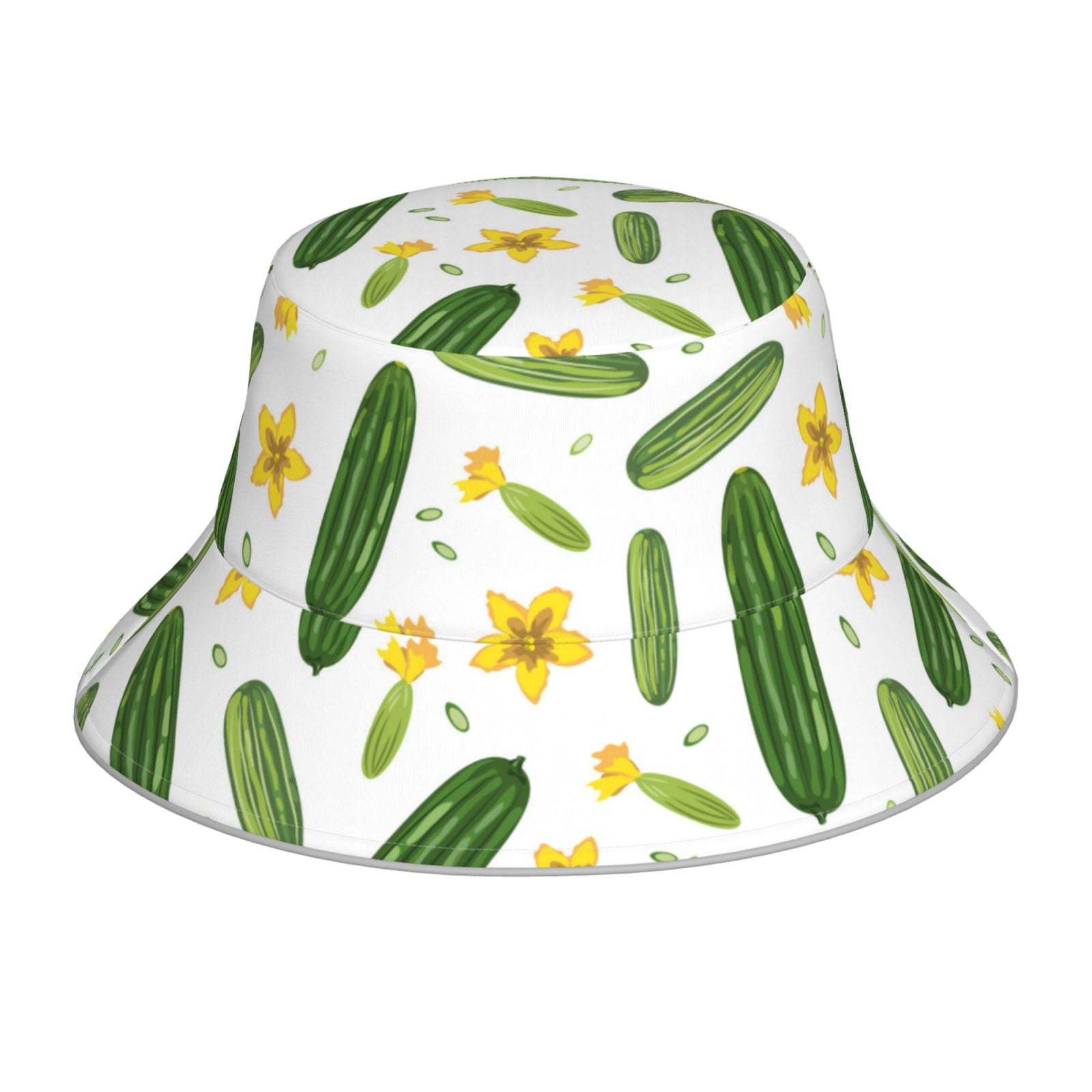 Bucket Hats for Men Woman - Cucumber flower Reversible Reflective-Brim ...