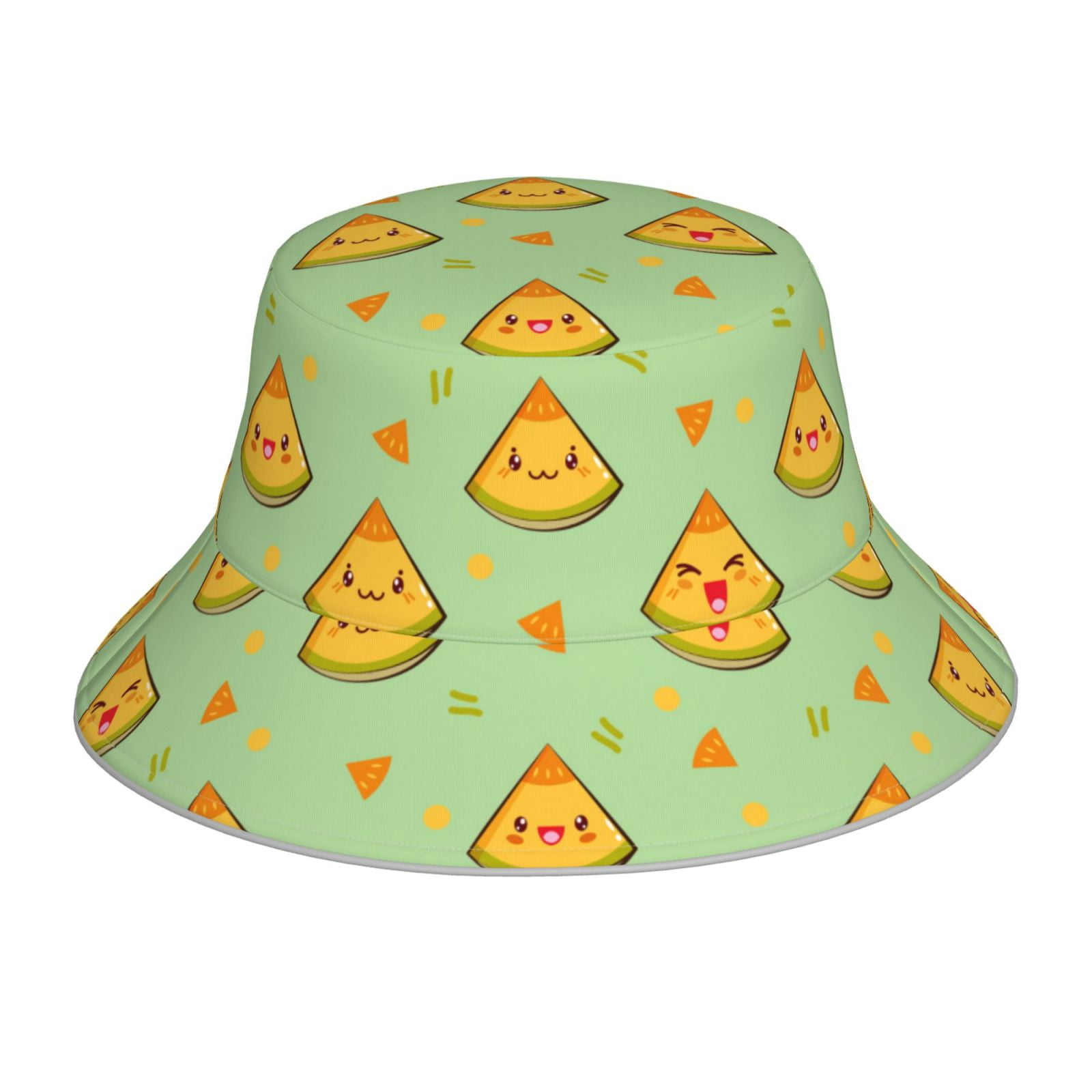 Bucket Hats for Men Woman - Cute Cantaloupe A Reversible Reflective ...