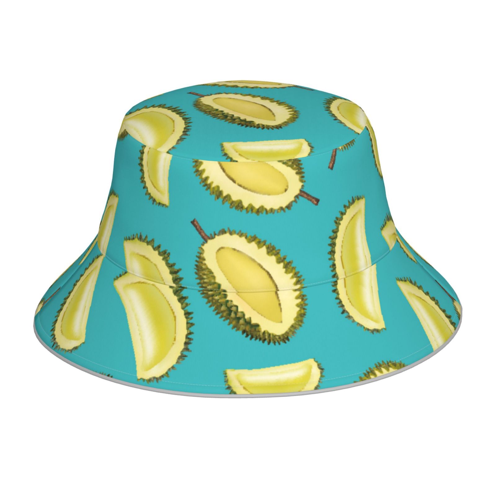 Bucket Hats for Men Woman - Cute Durian Blue Reversible Reflective-Brim ...