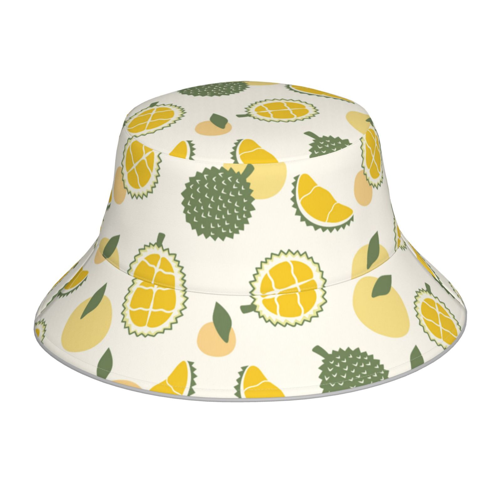 Bucket Hats for Men Woman - Cute Durian Cantaloupe Reversible ...