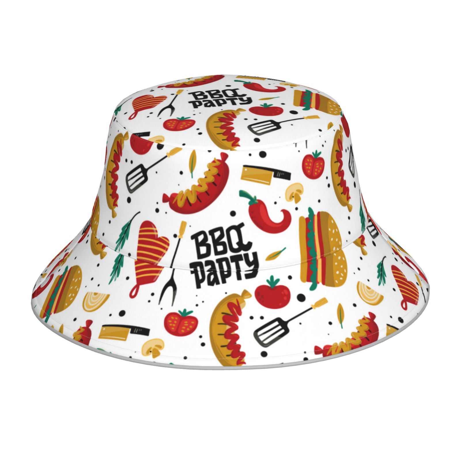 Bucket Hats for Men Woman - Cute Food Mushroom Chili Tomatoes ...