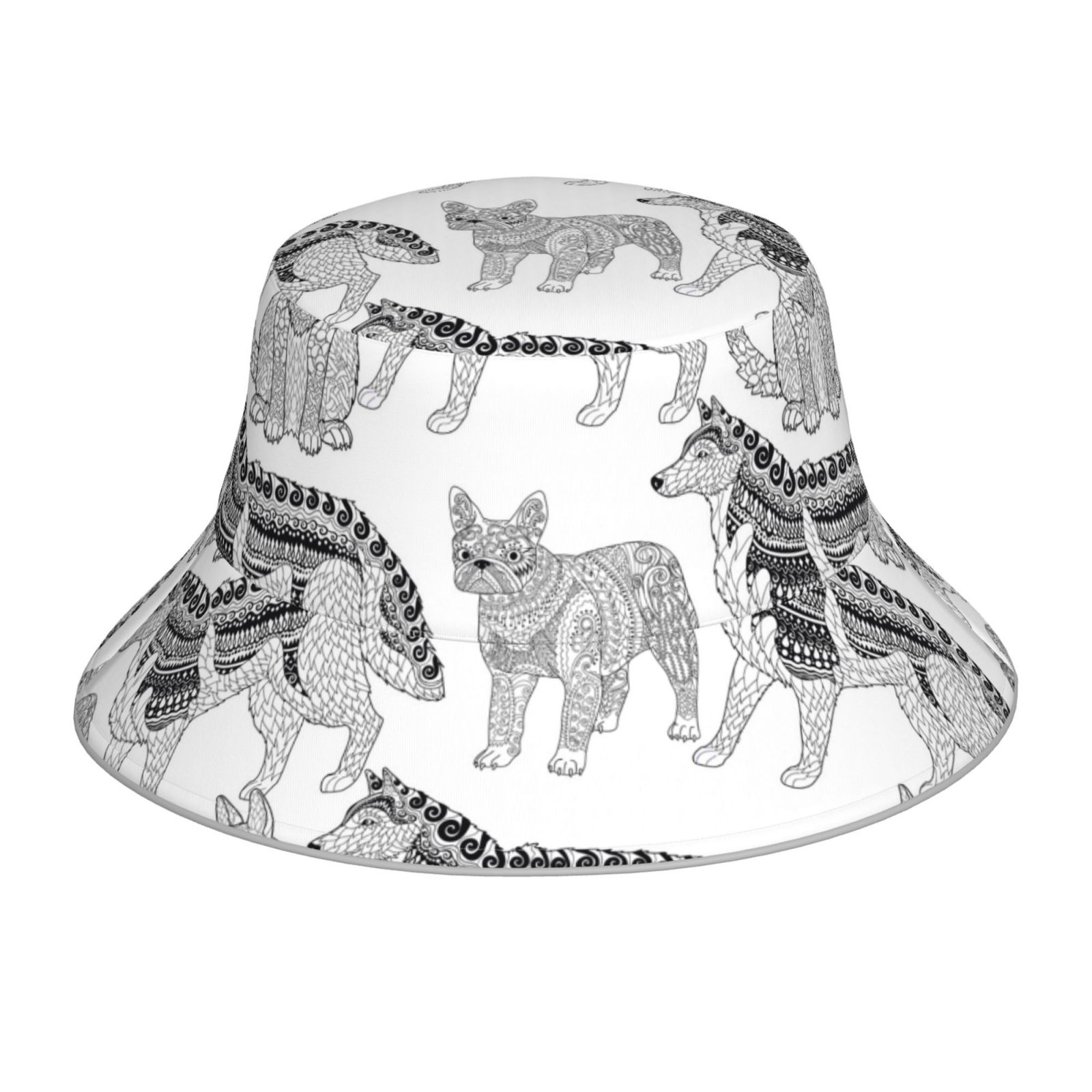 Bucket Hats for Men Woman - Cute German Shepherd Reversible Reflective ...