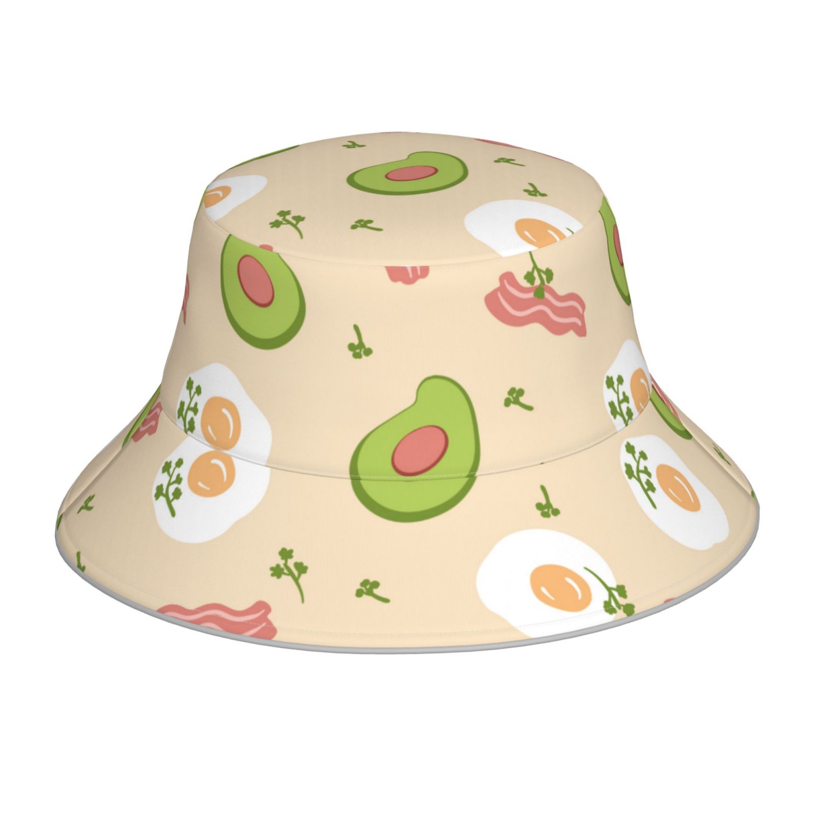 Bucket Hats for Men Woman - Cute Green Avocado Eggs Reversible ...