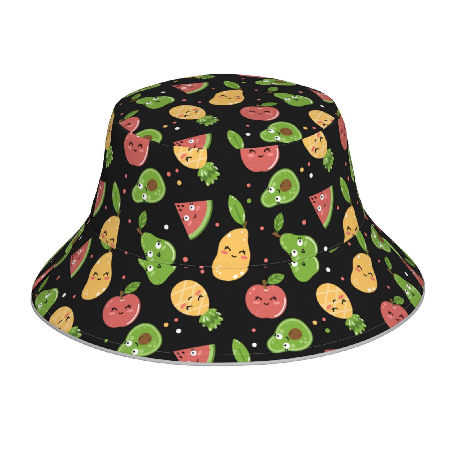 Bucket Hats for Men Woman - Cute Pear Mango Watermelon Pineapple ...