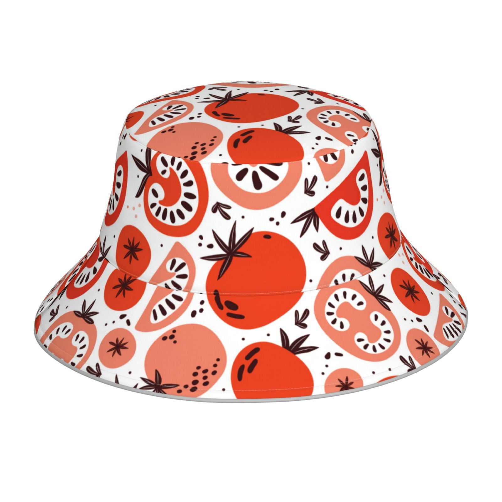 Bucket Hats for Men Woman - Cute Tomato Interesting Reversible ...