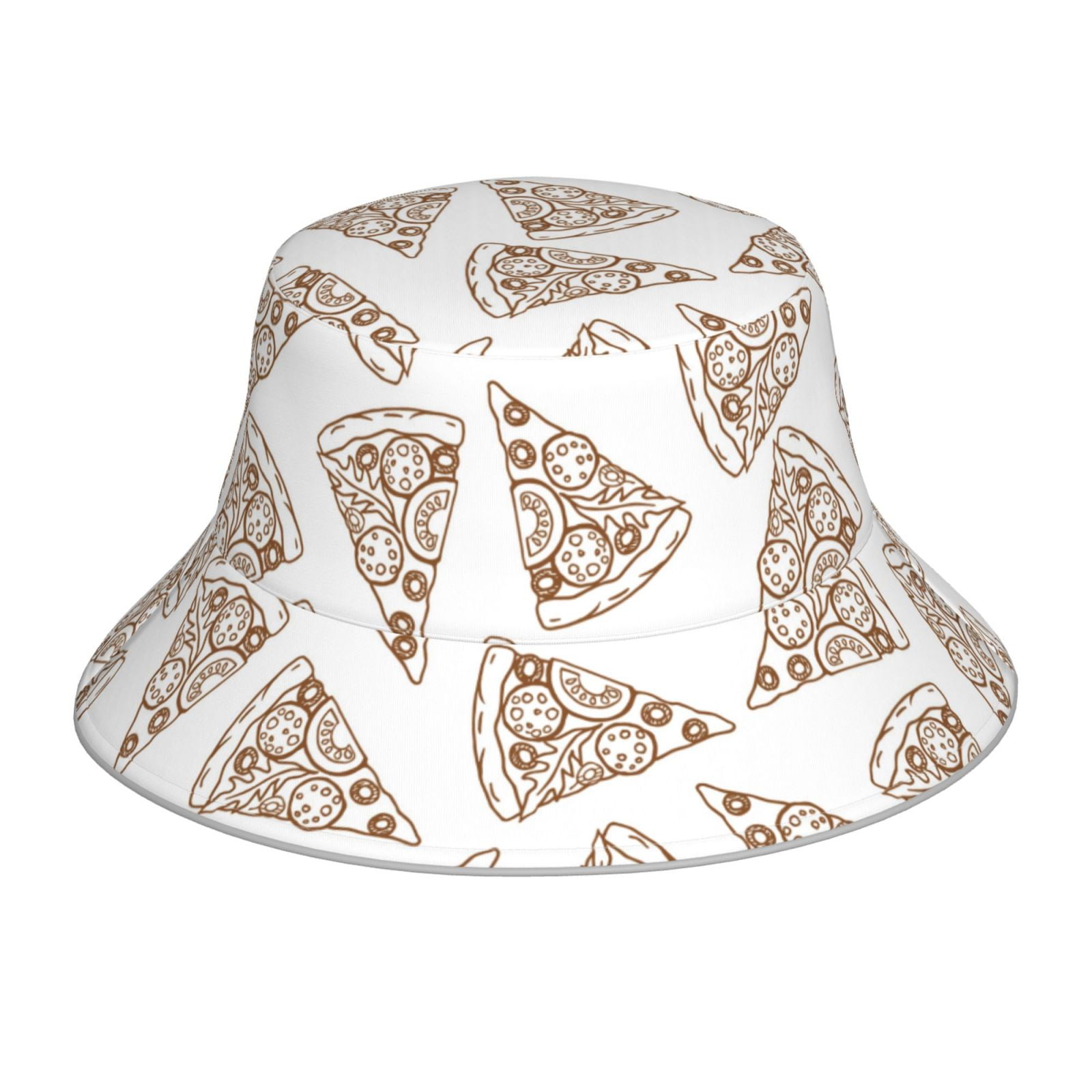 Bucket Hats for Men Woman - Cute Vegetable Pizza Reversible Reflective ...