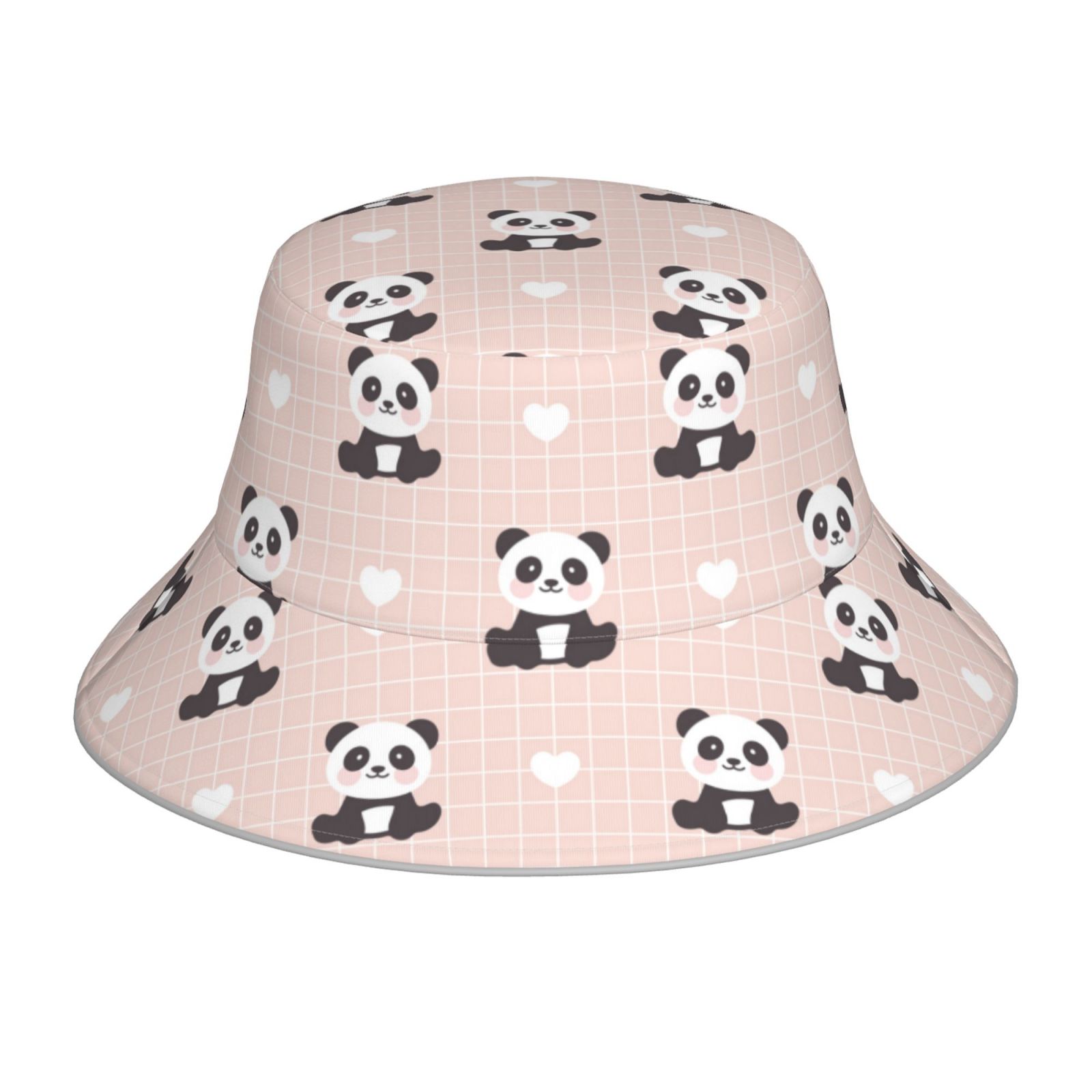 Bucket Hats for Men Woman - Cute panda print A Reversible Reflective ...