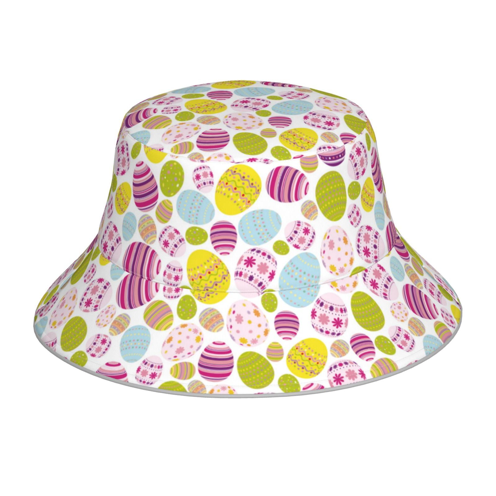 Bucket Hats for Men Woman - Easter Egg Reversible Reflective-Brim Beach ...