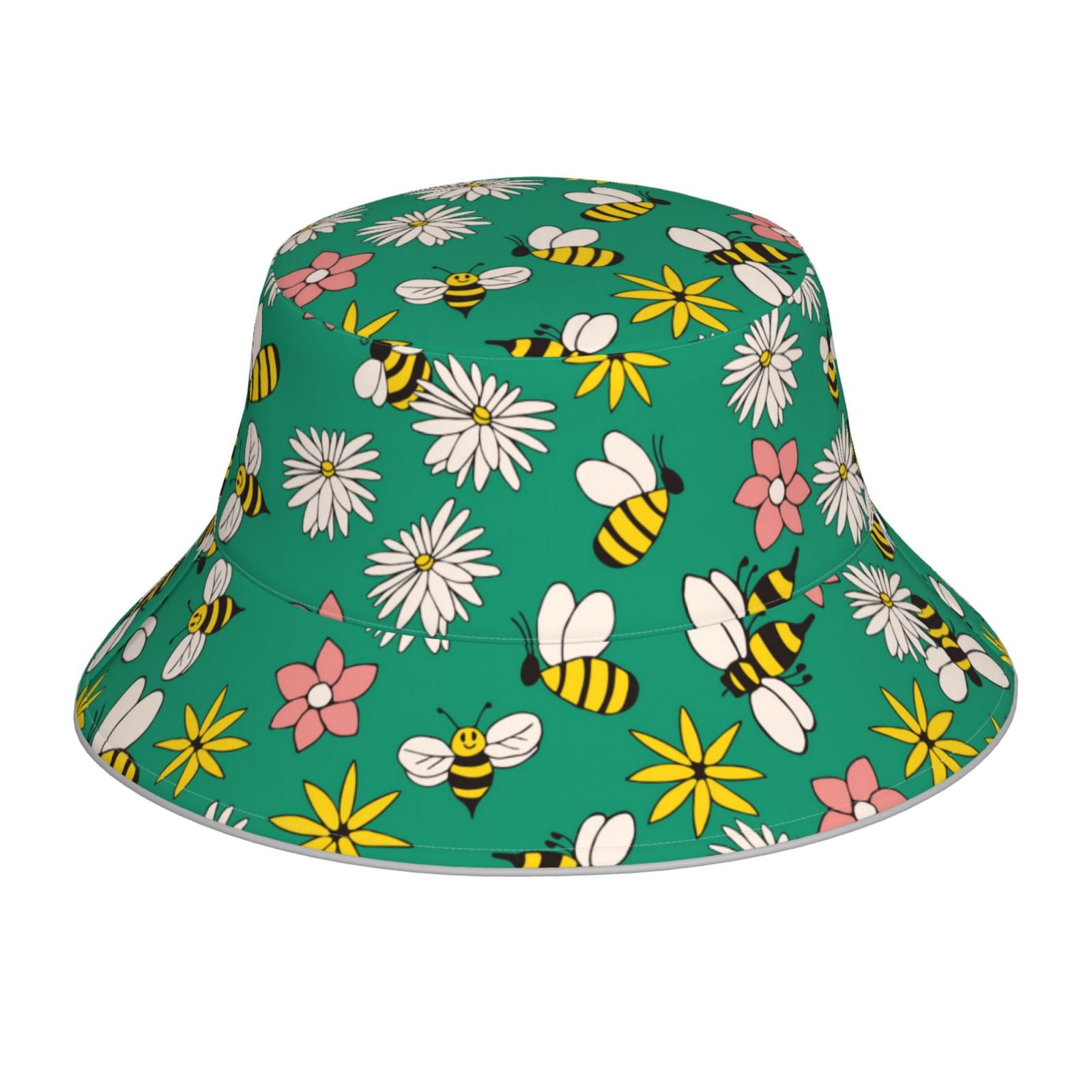 Bucket Hats for Men Woman - Flying Bees A Reversible Reflective-Brim ...