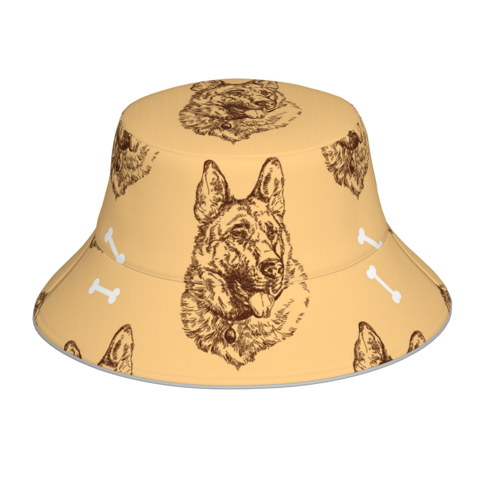 Bucket Hats for Men Woman - German Shepherd Dog Bitterness Reversible ...