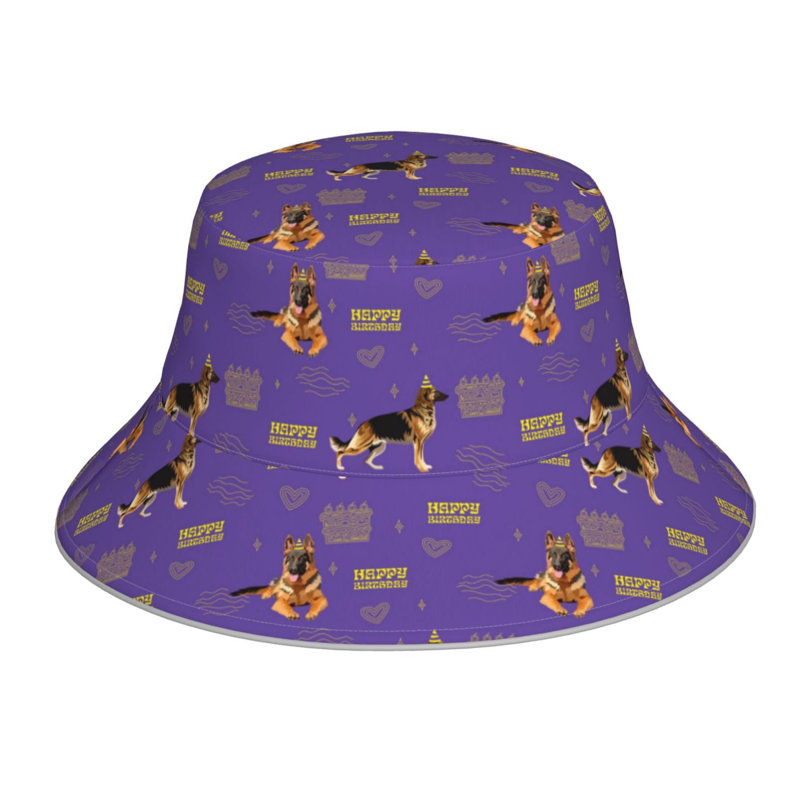 Bucket Hats for Men Woman - German Shepherd Dog Cake Reversible ...