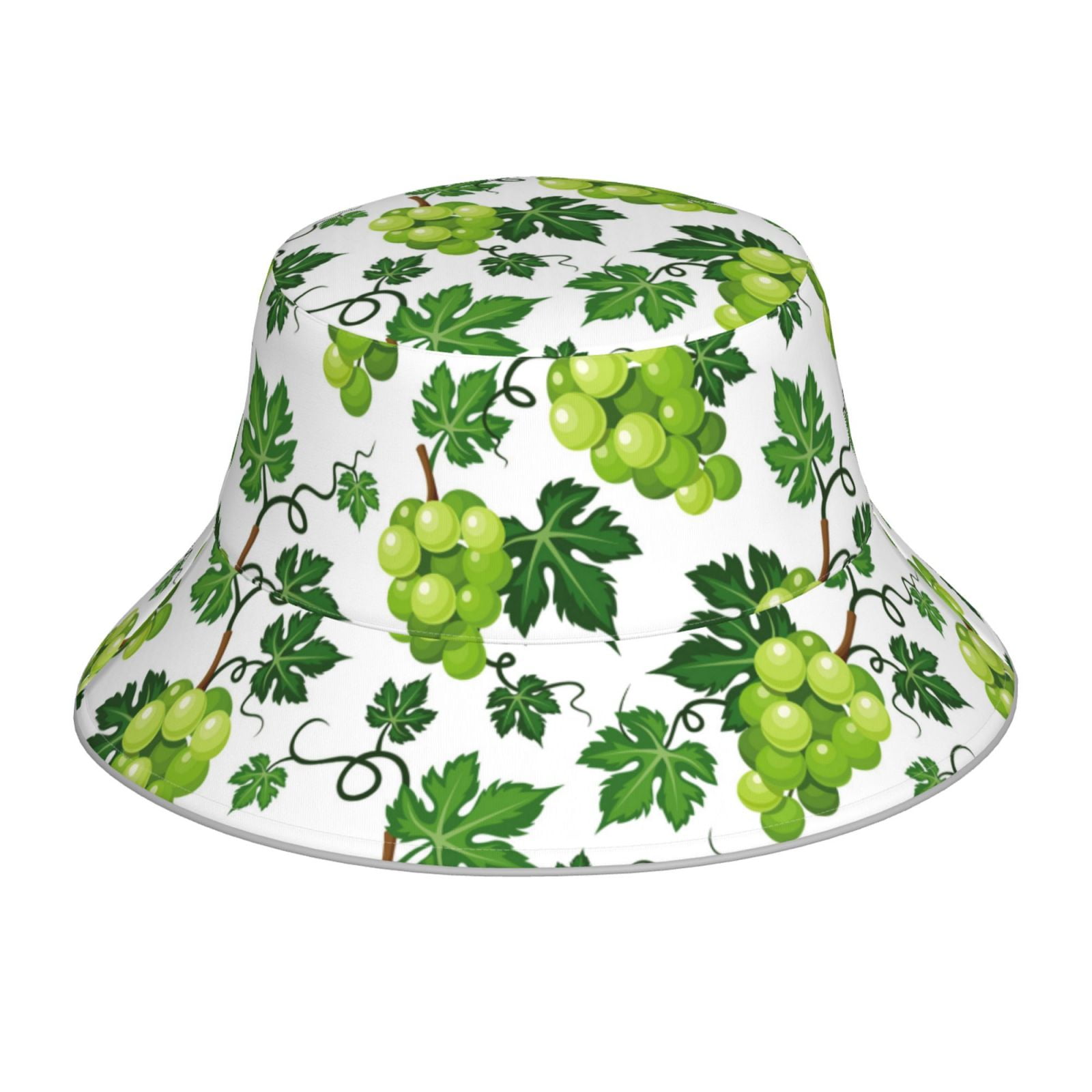 Bucket Hats for Men Woman - Grape Print green A Reversible Reflective ...