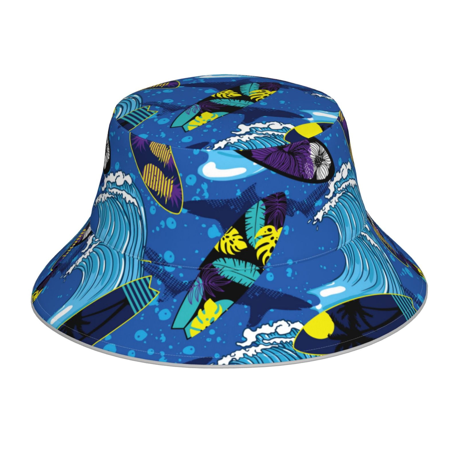 Bucket Hats for Men Woman - Hawaiian Flower Pineapple paddleboard ...