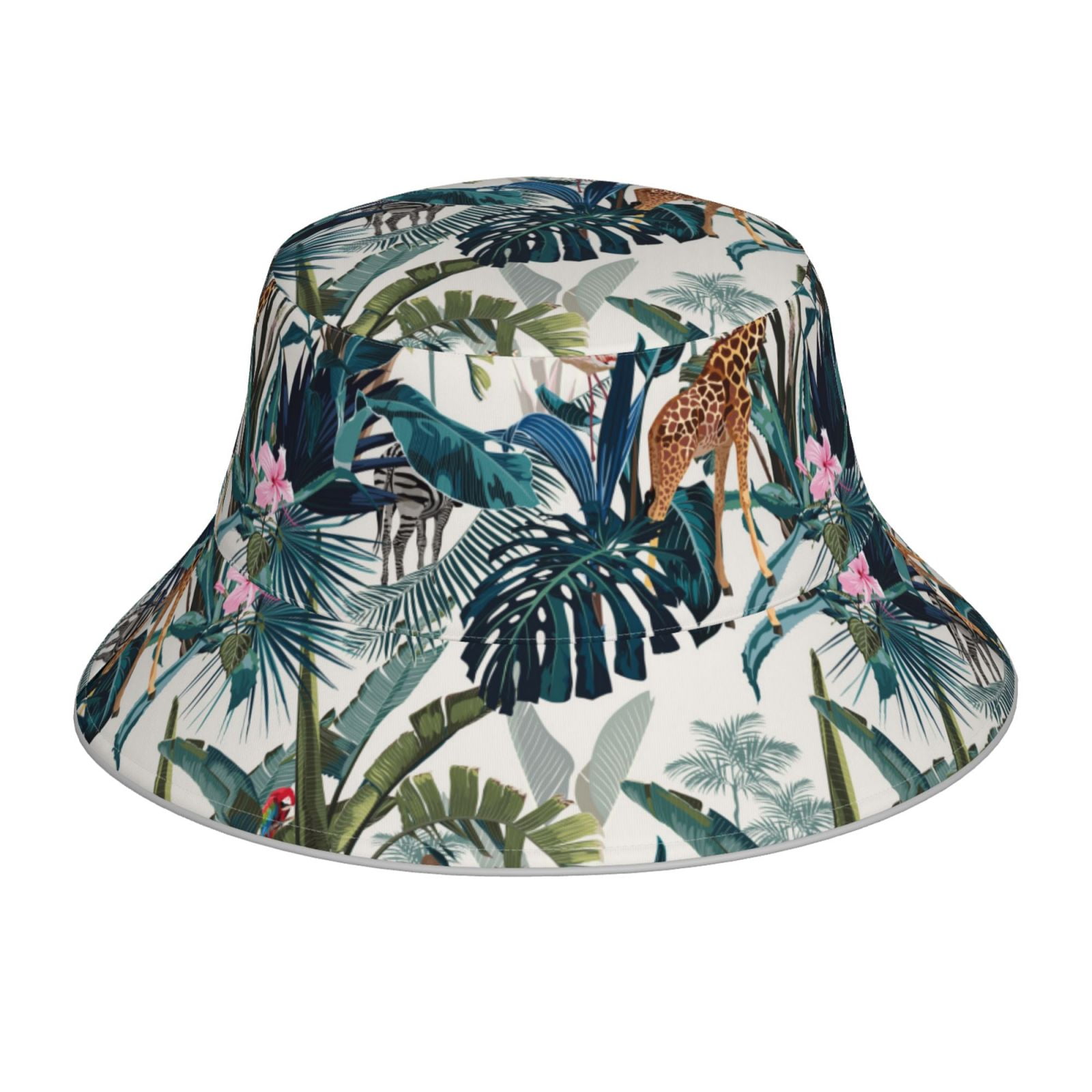Bucket Hats for Men Woman - Hawaiian Style Giraffei Reversible ...