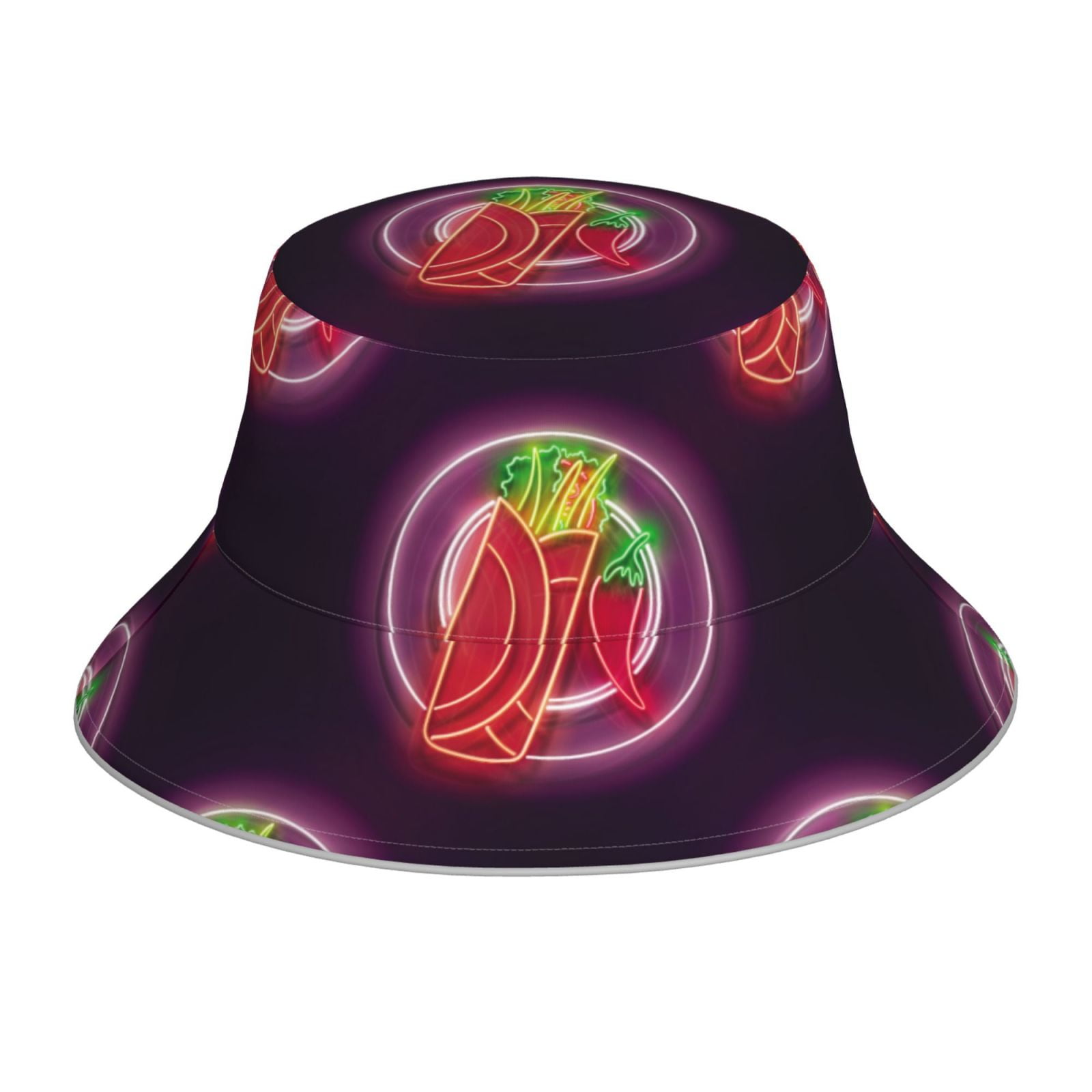 Bucket Hats for Men Woman - Light Bulb Pattern chili Reversible ...
