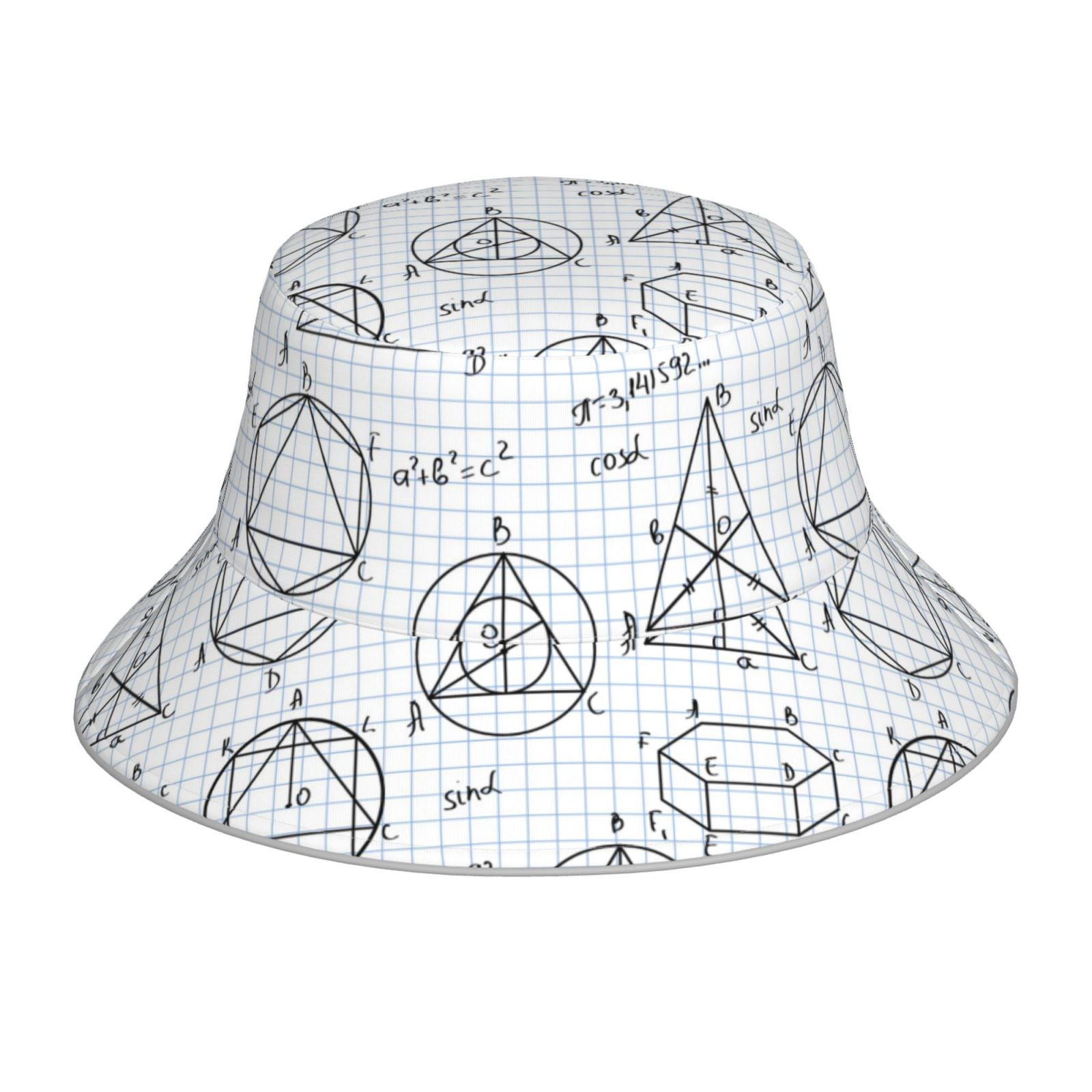 Bucket Hats for Men Woman - Math formula Print Reversible Reflective ...
