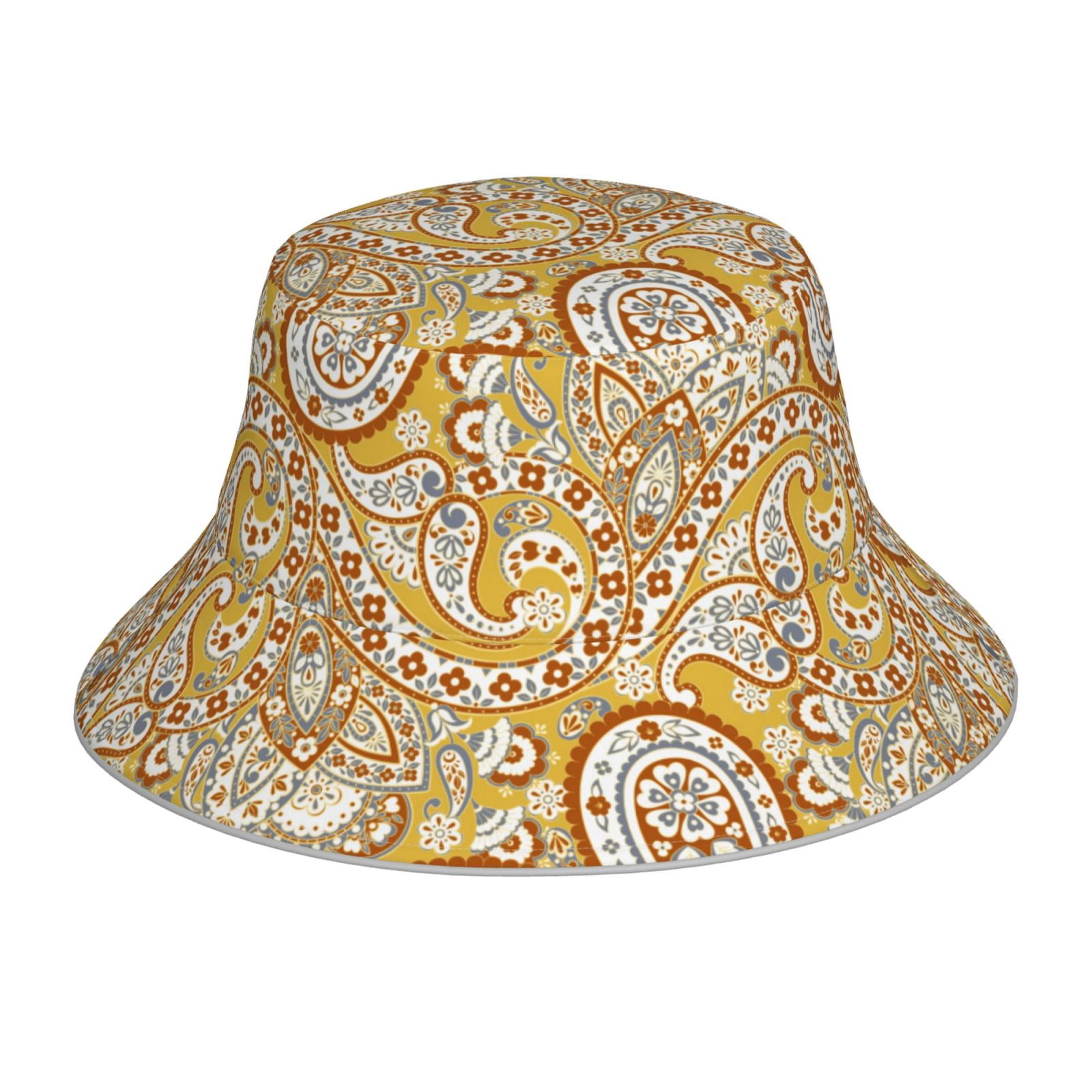 Bucket Hats for Men Woman - Paisley Pattern No.9088 Reversible ...