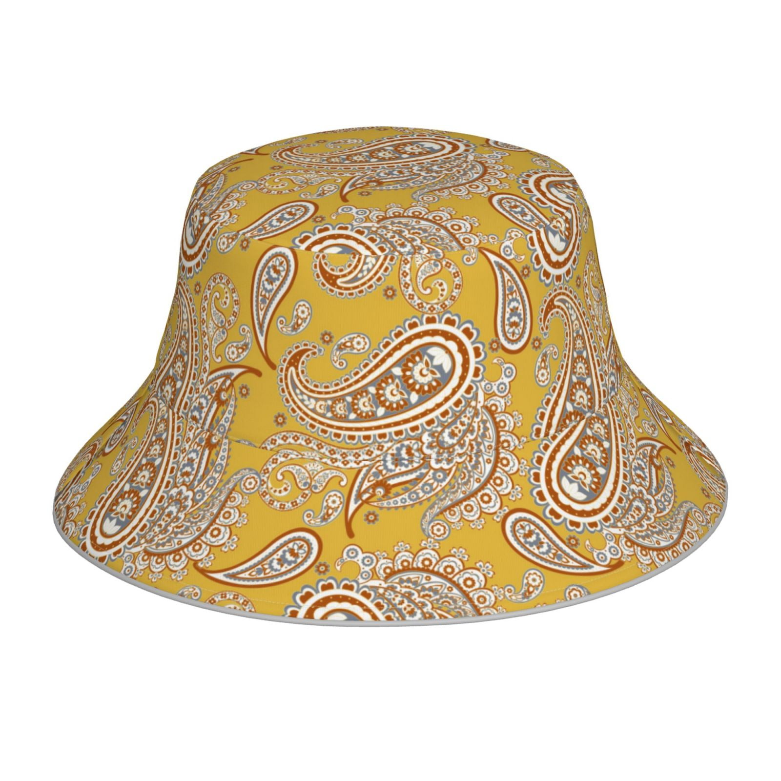 Bucket Hats for Men Woman - Paisley Print No.J912 Reversible Reflective ...