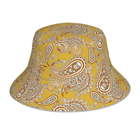 Bucket Hats for Men Woman - Paisley Print No.J912 Reversible Reflective ...